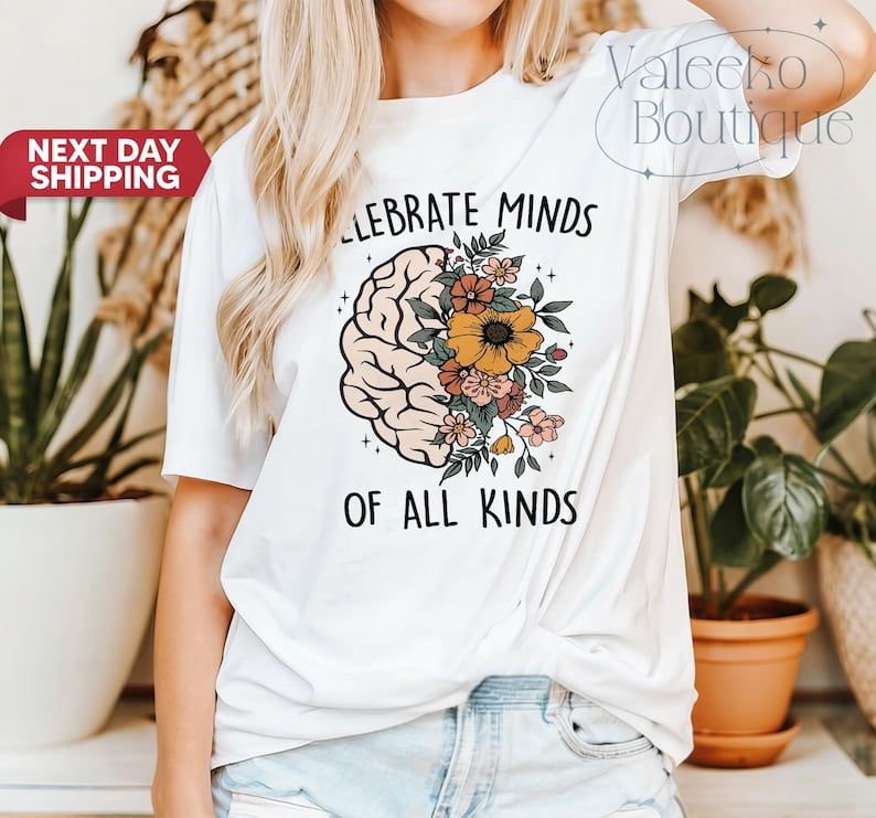 Celebrate Minds of All Kinds, Neurodiversity Shirt, Autism Awareness ...