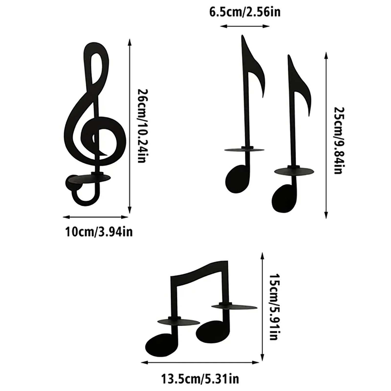 Celebrate Music Note Candle Holder Crafts Music Note Decoration Gifts ...
