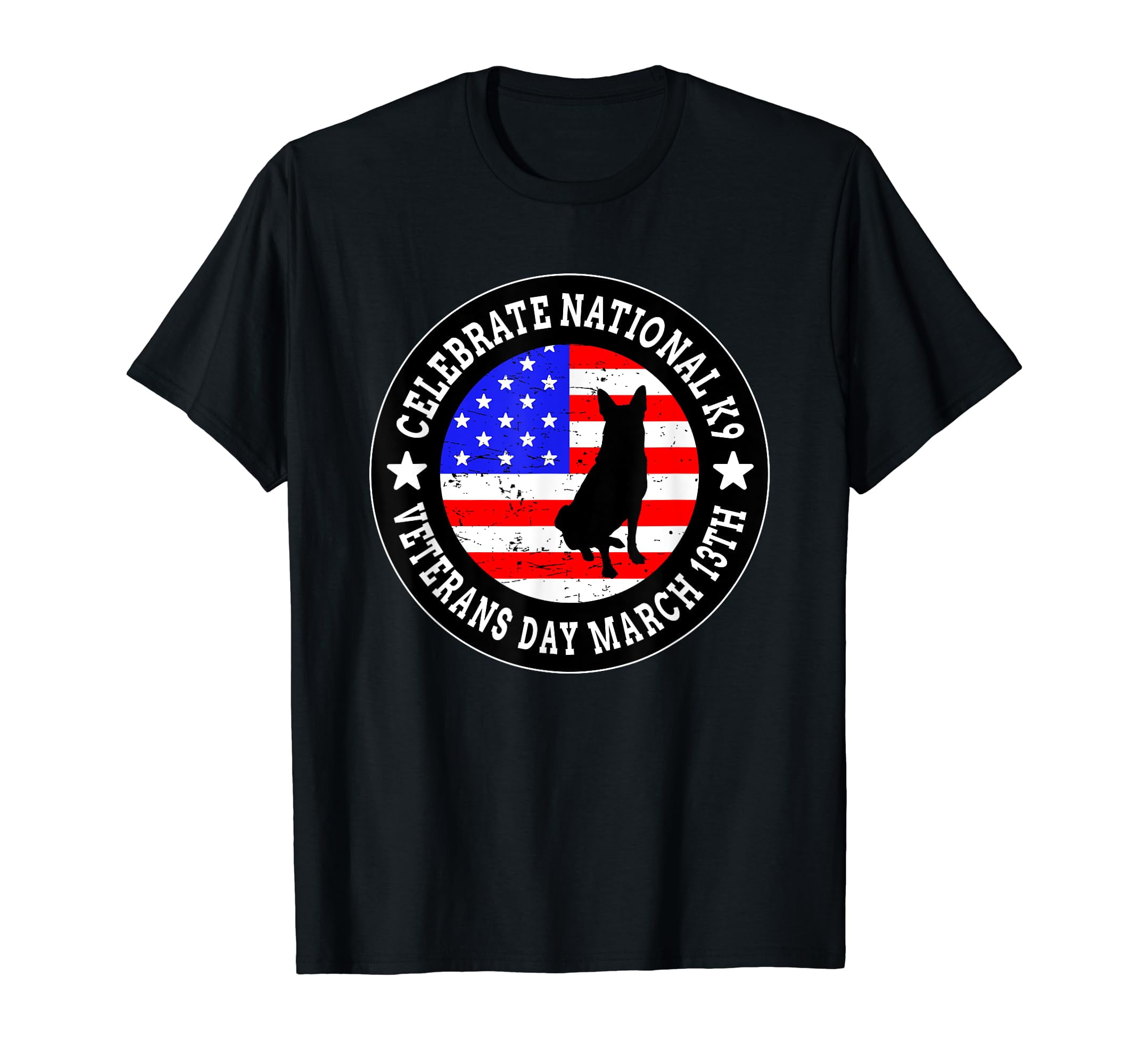 Celebrate National K9 Veterans Day March 13th US Flag T-Shirt - Walmart.com