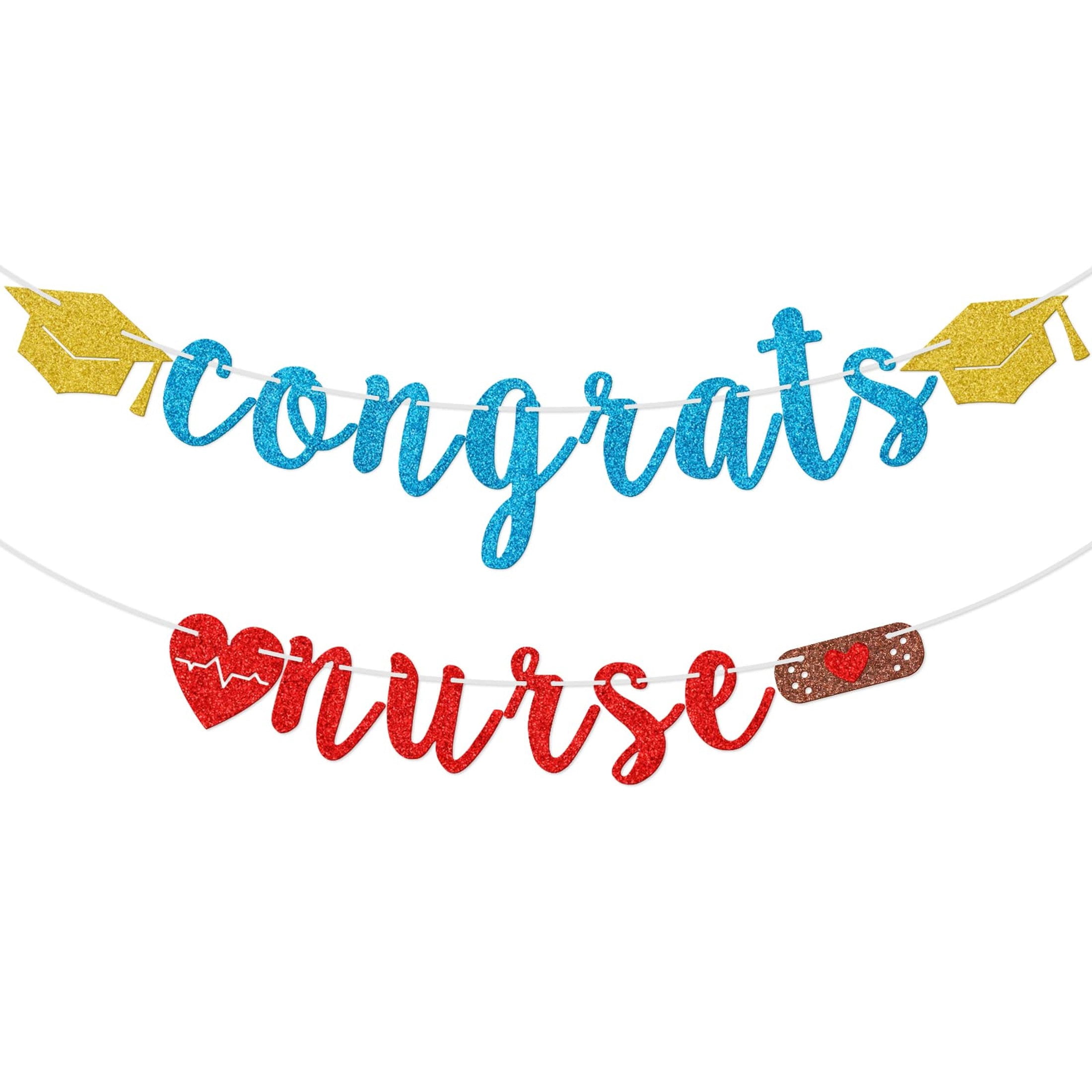 Celebrate Your Nurse Graduation with a Sparkling Glitter Banner ...