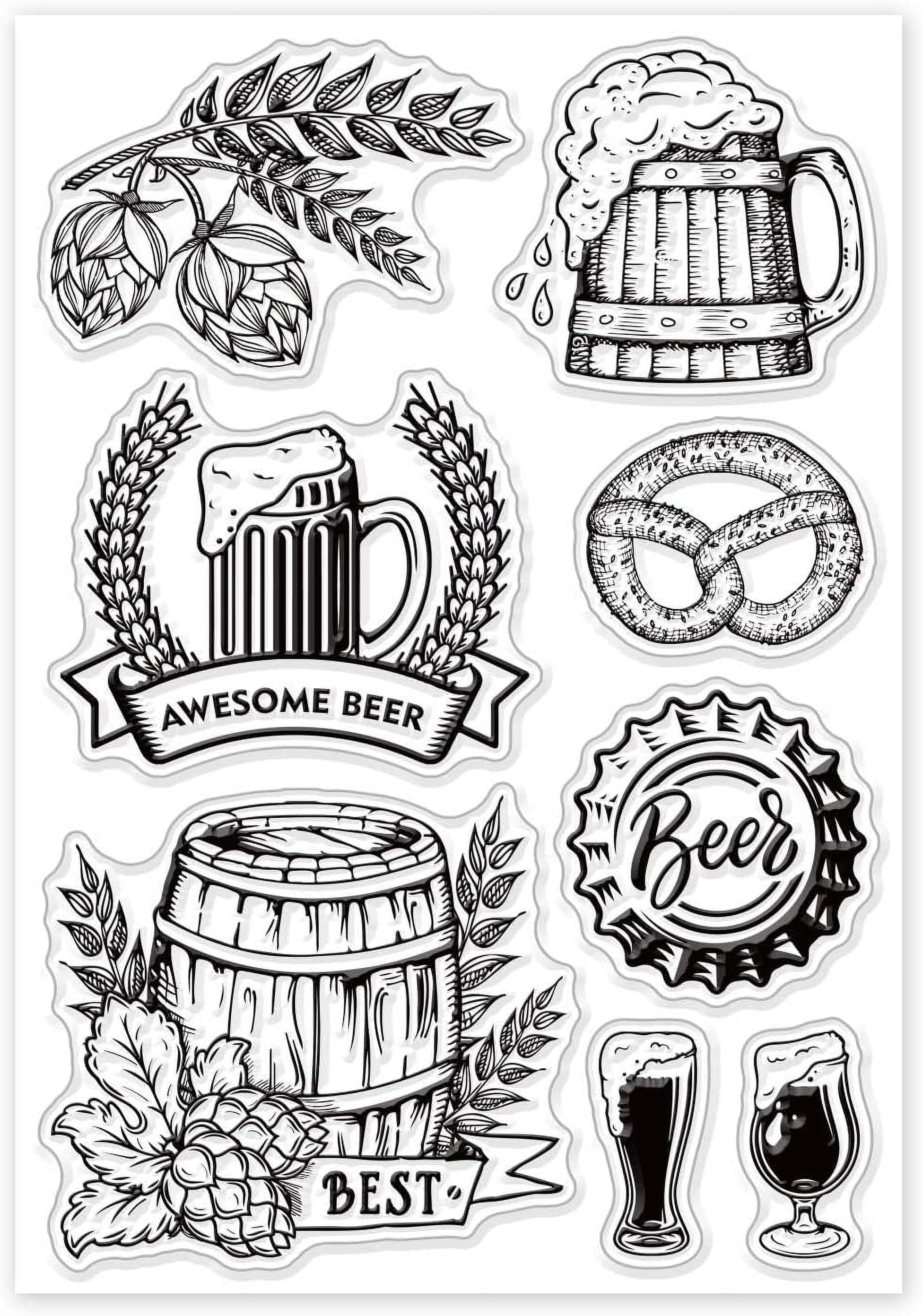 Celebrate Oktoberfest Clear Stamps for DIY Scrapbooking Barrel Silicone ...