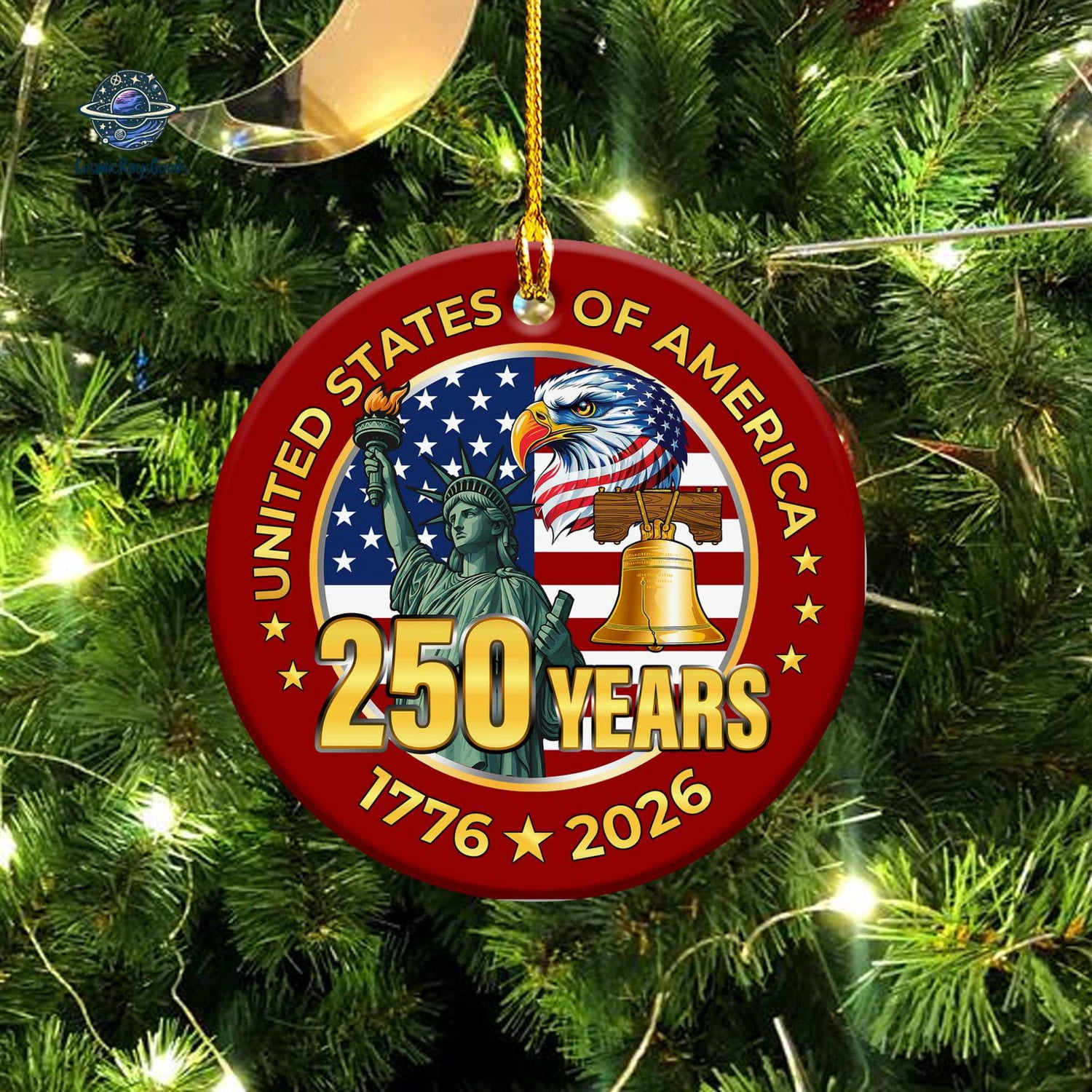 Celebrate Our 250th Anniversary Ornament, Adorno de América 250 ...