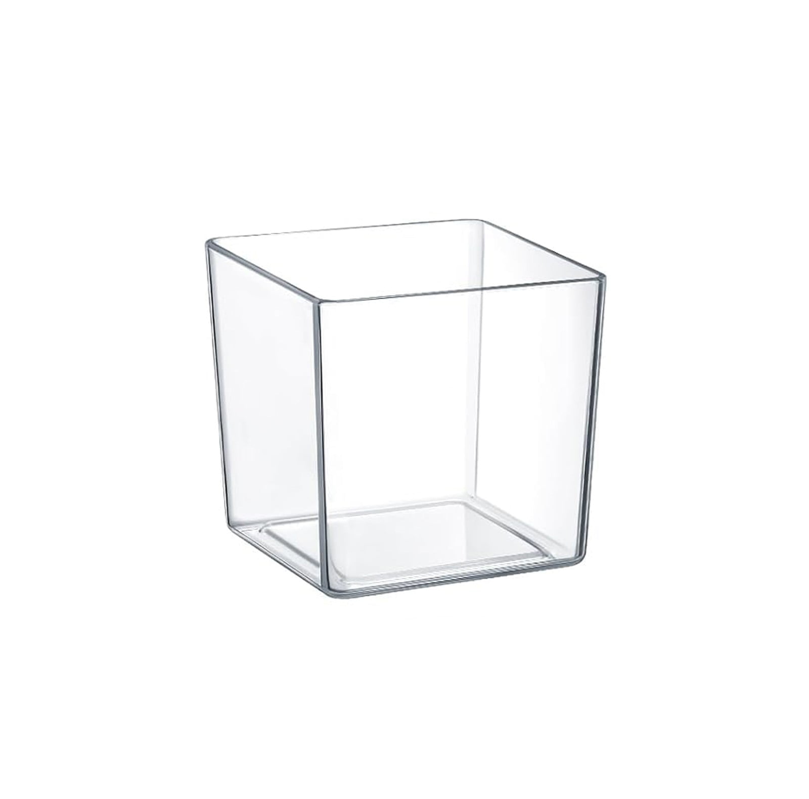 Celebrate Plastic Vases for Flowers 1 Pieces 15" X 15" Clear Square ...
