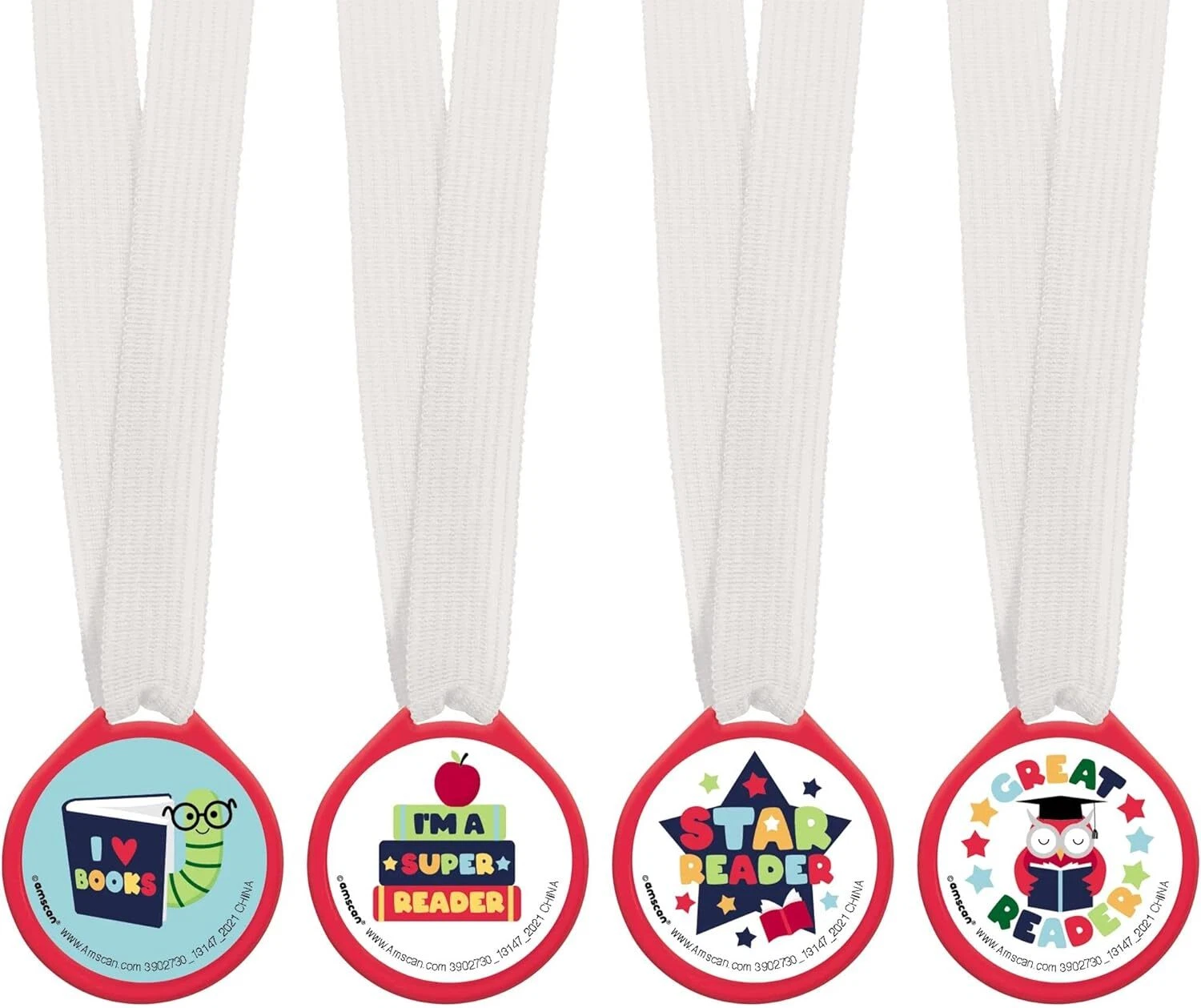 Celebrate Reading Read Across America Theme Party Favor Plastic Award ...