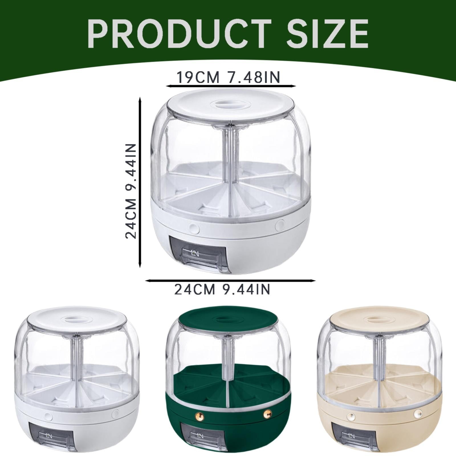 Celebrate Rice Dispenser Grain Storage Container Dispenser 360°Rotation ...