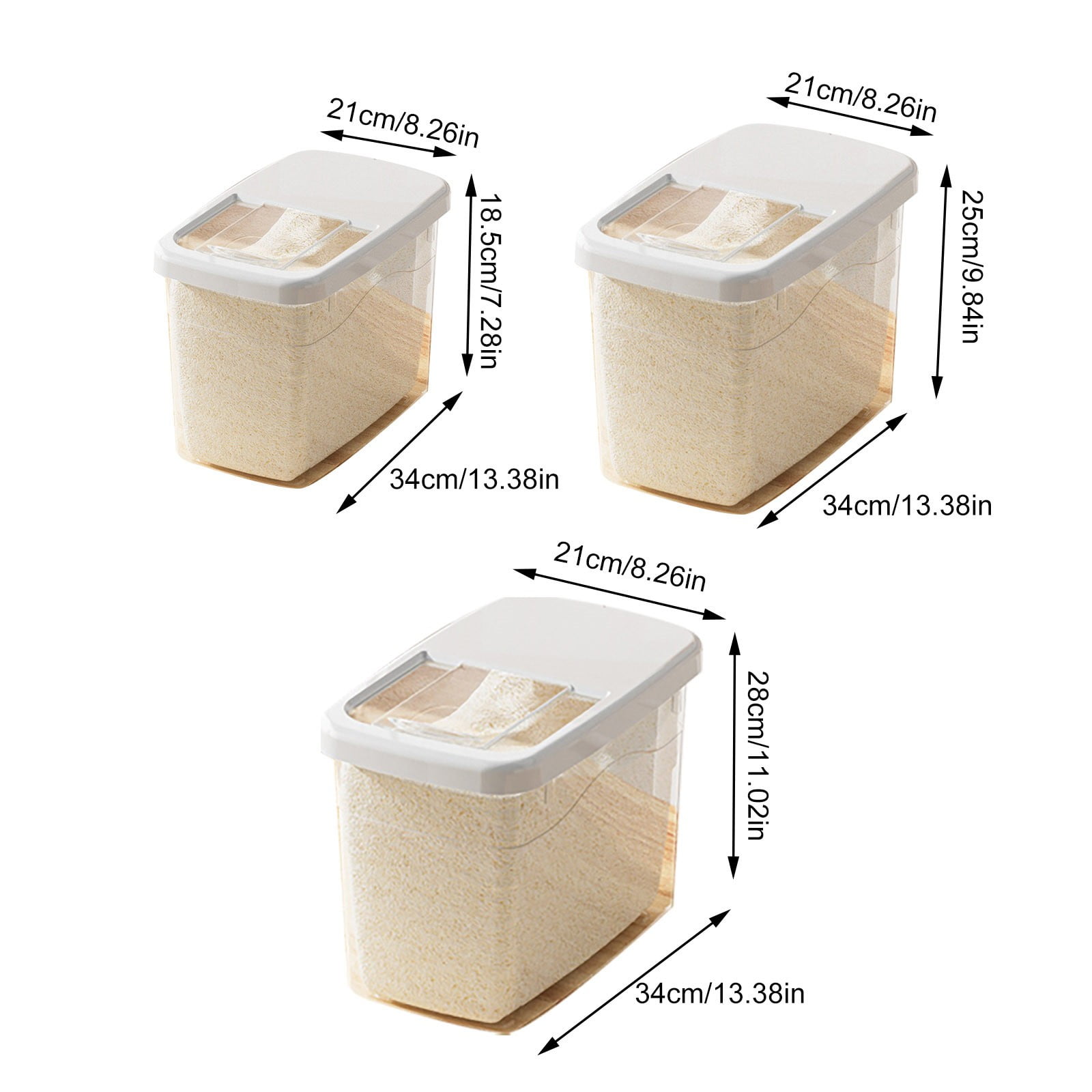 Celebrate Rice Storage Box Rice Dispenser Rice Container Grain Storage ...
