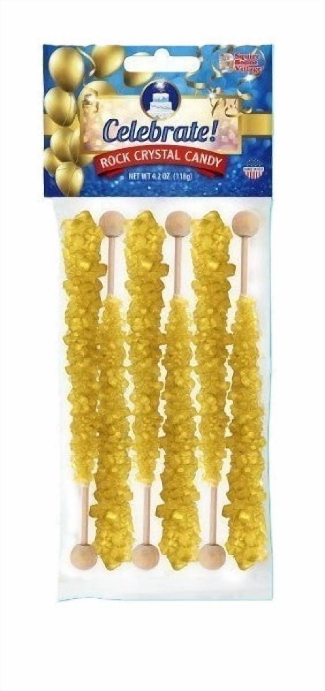 Celebrate! Rock Crystal Candy, Rock Candy Celebration 6 Count (4.2 oz ...