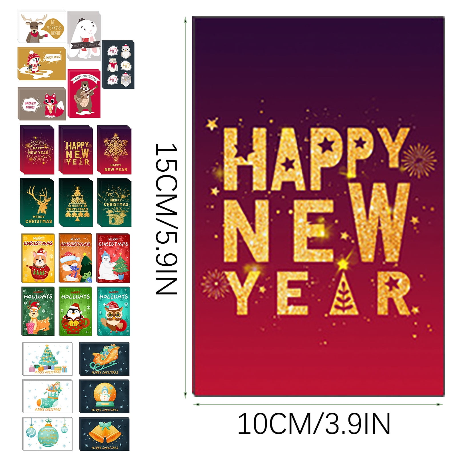 Celebrate Set Of 24 Christmas Cards With Envelopes Christmas Cards ...