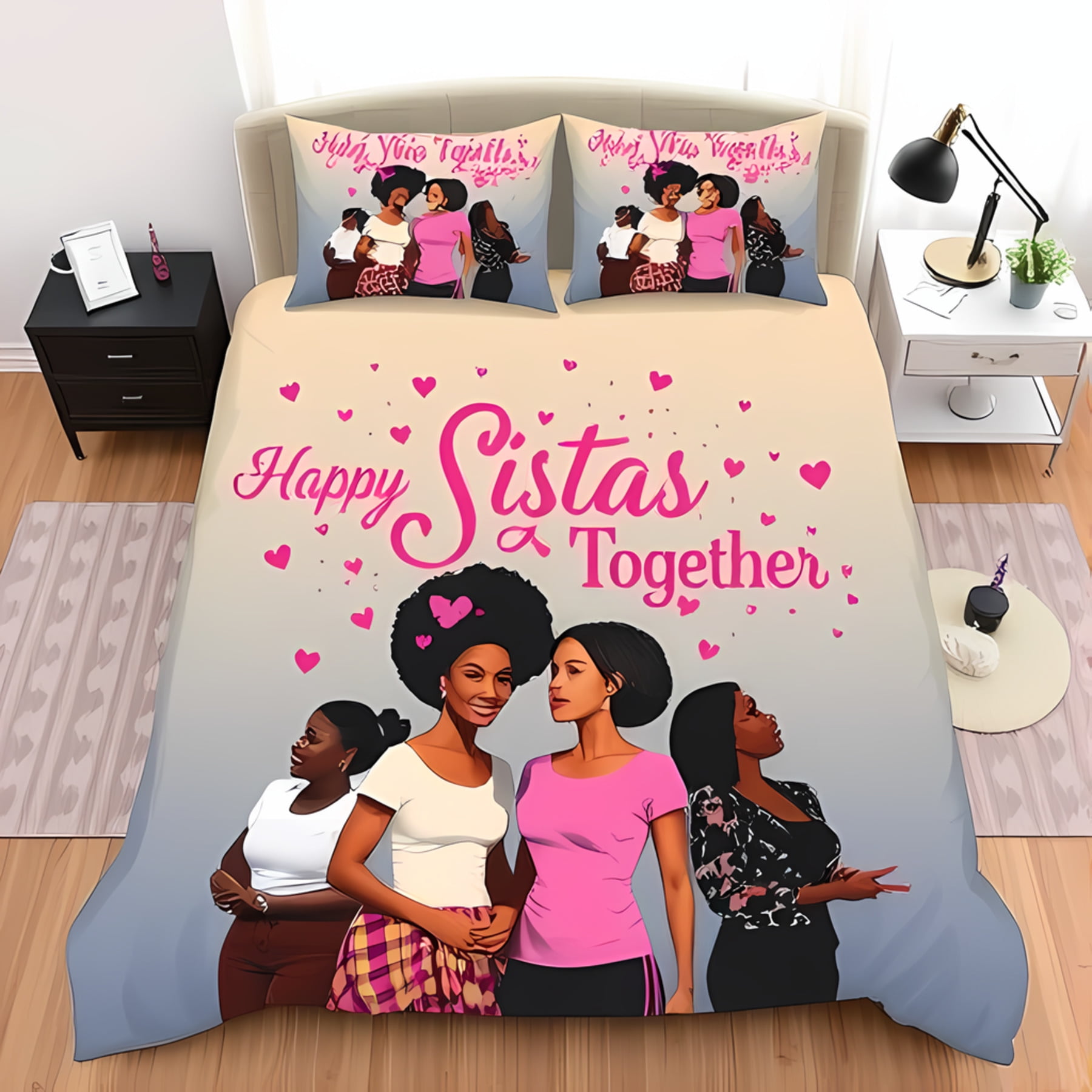 Celebrate Sisterhood with Our 3-Piece Duvet Cover Set - Joyful Design ...