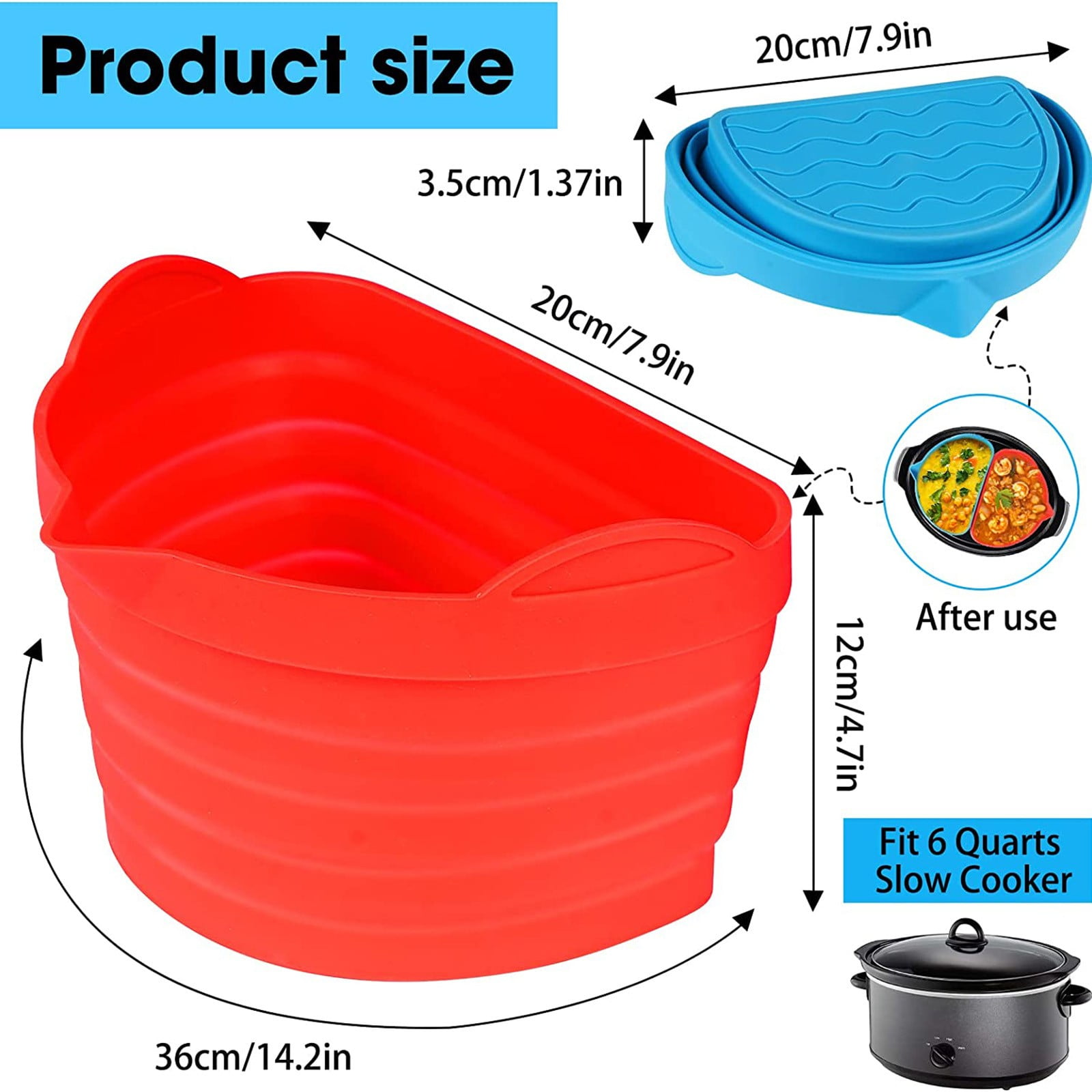 Celebrate Slow Cooker Silicone Separator Slow Cooker Silicone Inner ...