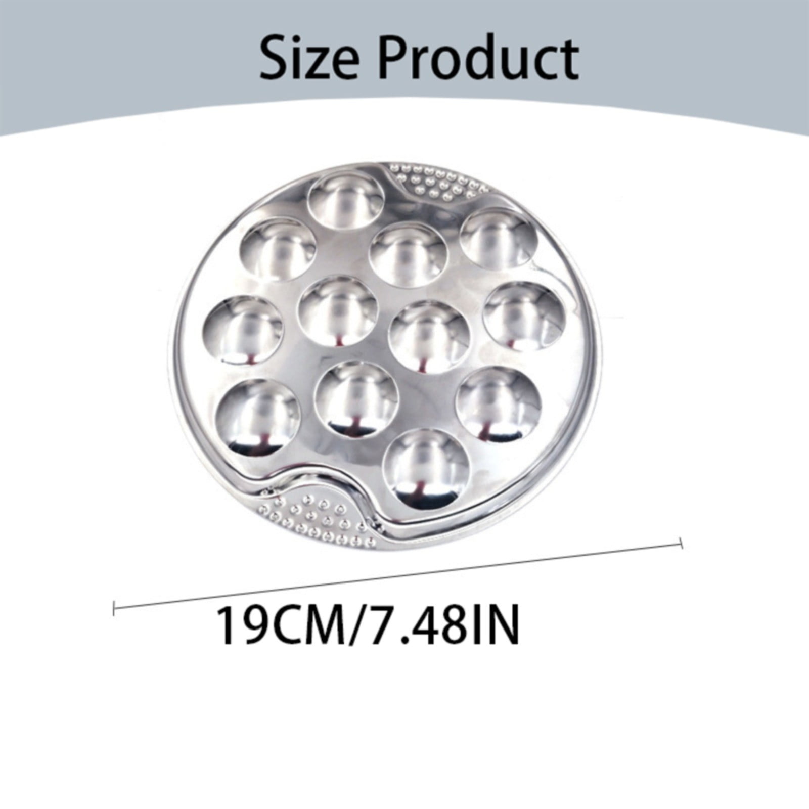 Celebrate Stainless Escargot Plates With 12 Compartment Holes Escargot ...