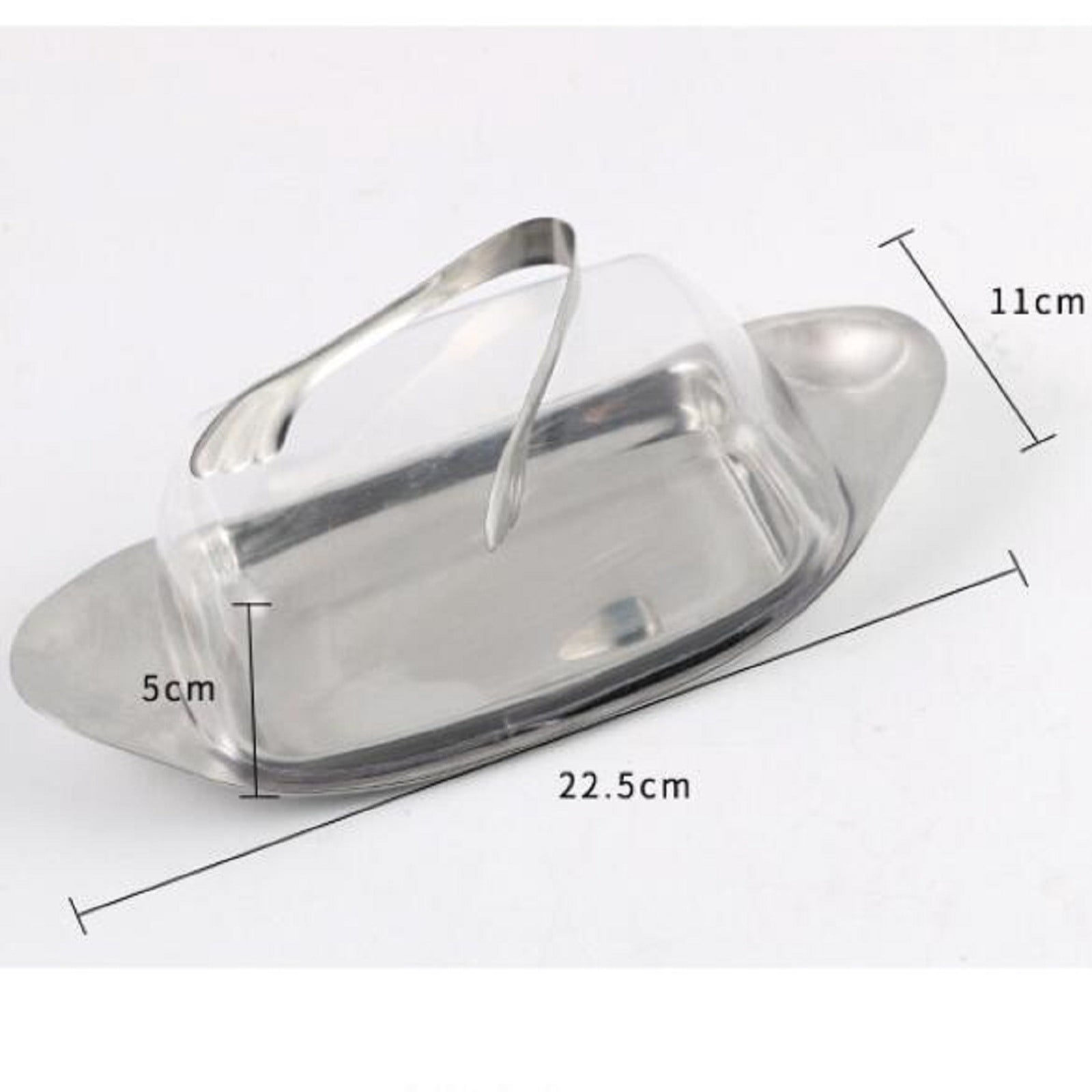 Celebrate Stainless Steel Butter & Cheese Dish Cover And Tongs ...