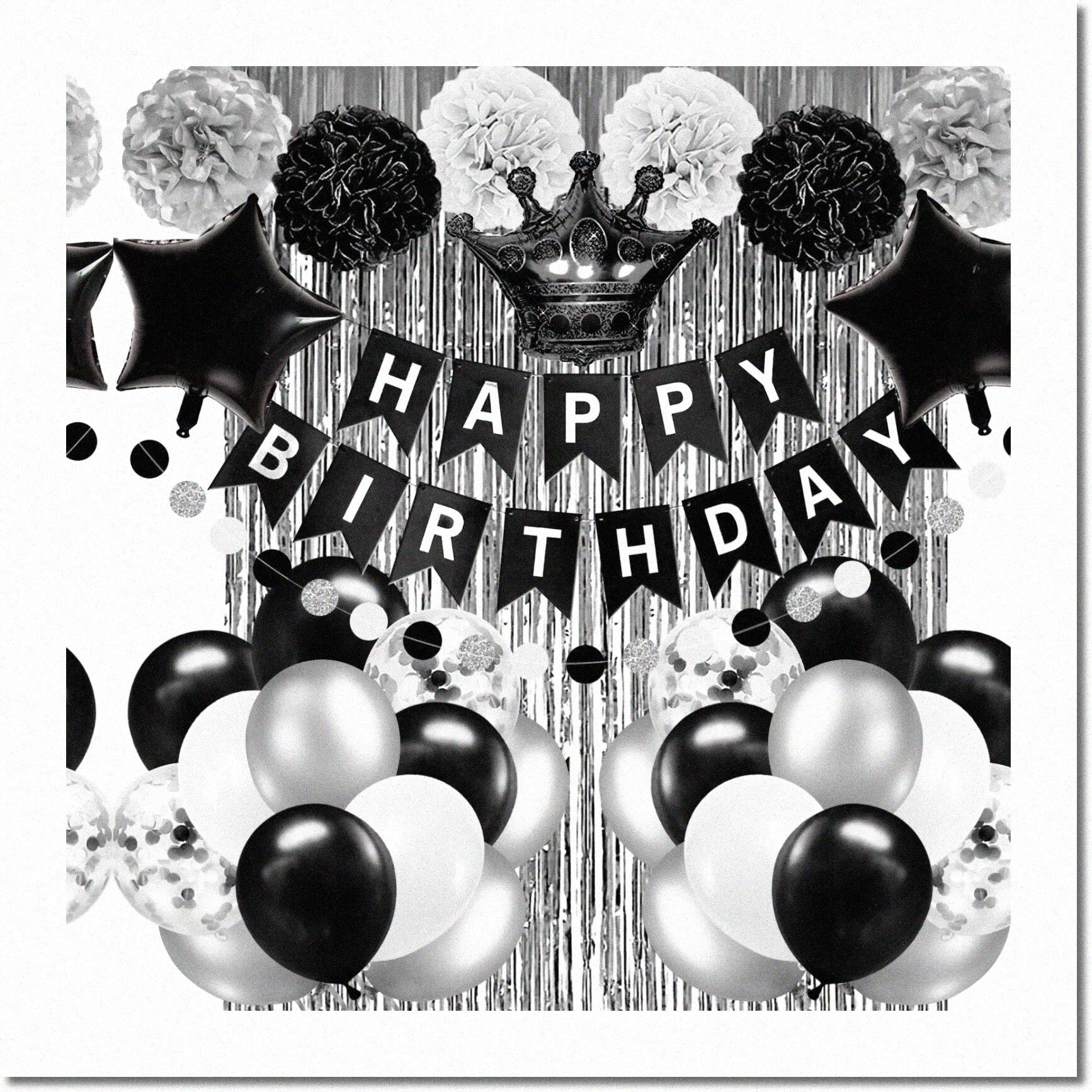 Celebrate in Style: Midnight Magic Birthday Party Kit - Black & Silver ...