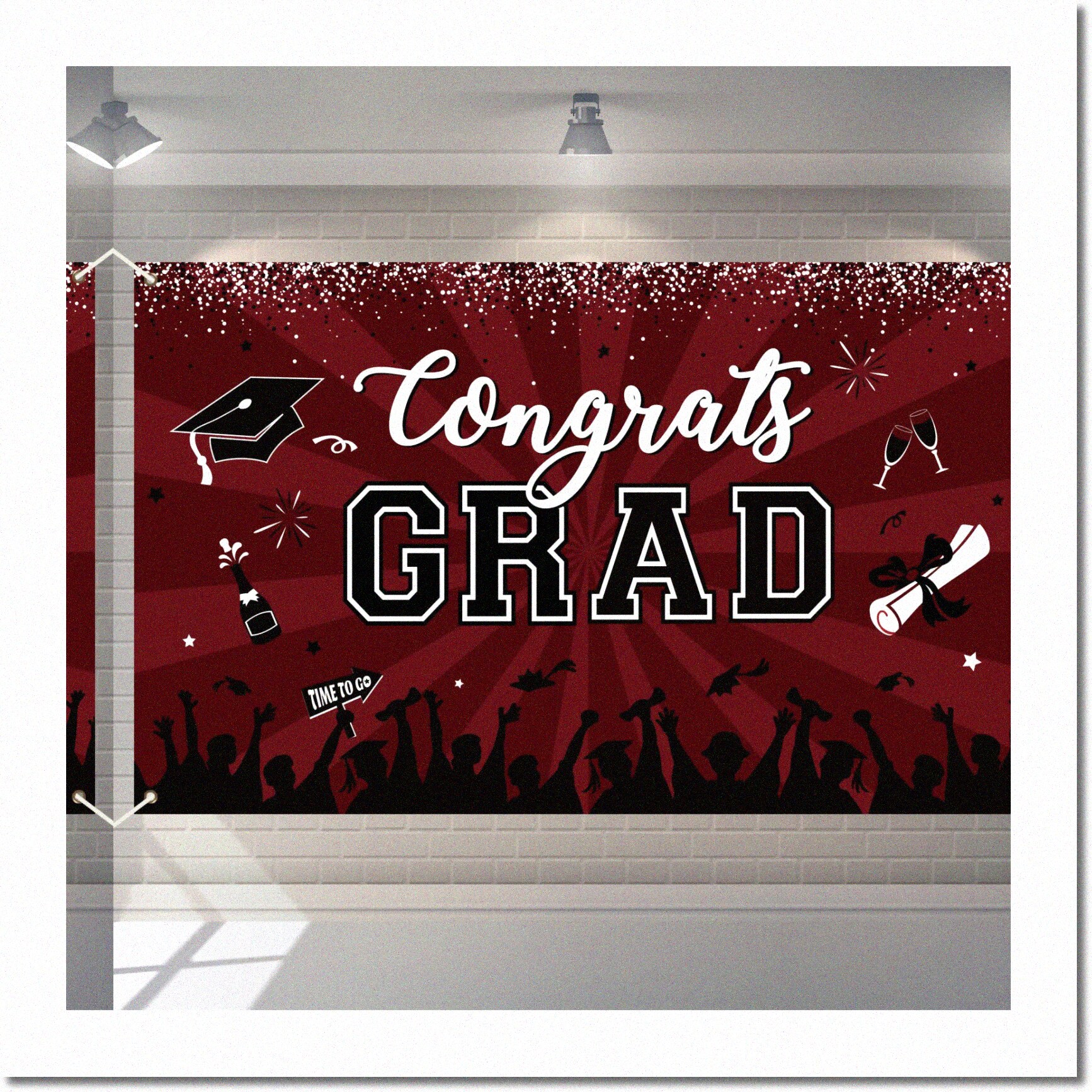 Celebrate Success Graduation Banner - Class of 2023 | Vibrant Maroon ...