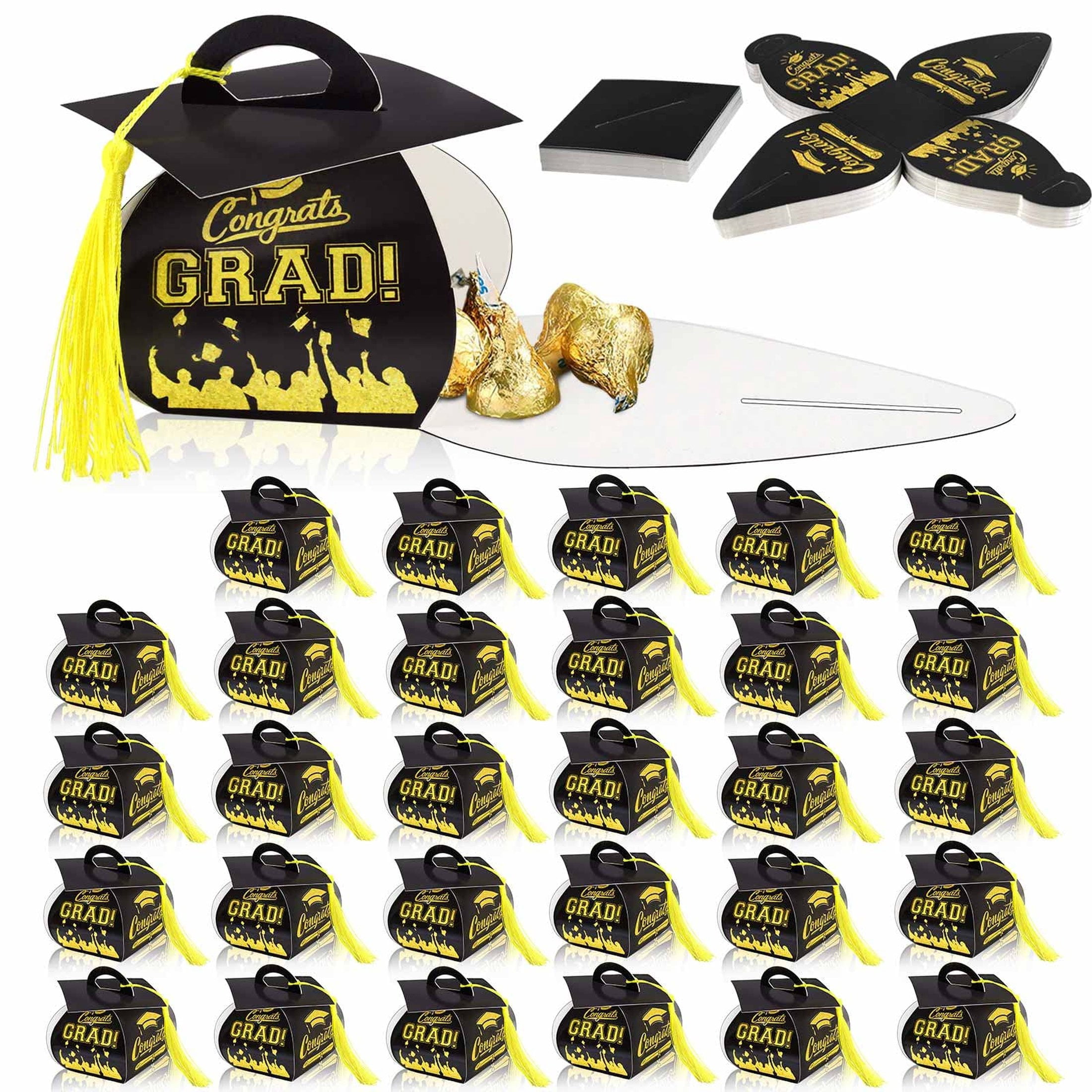 Celebrate Success Graduation Cap Gift Set 2023 - 30 Pcs Candy Boxes and ...