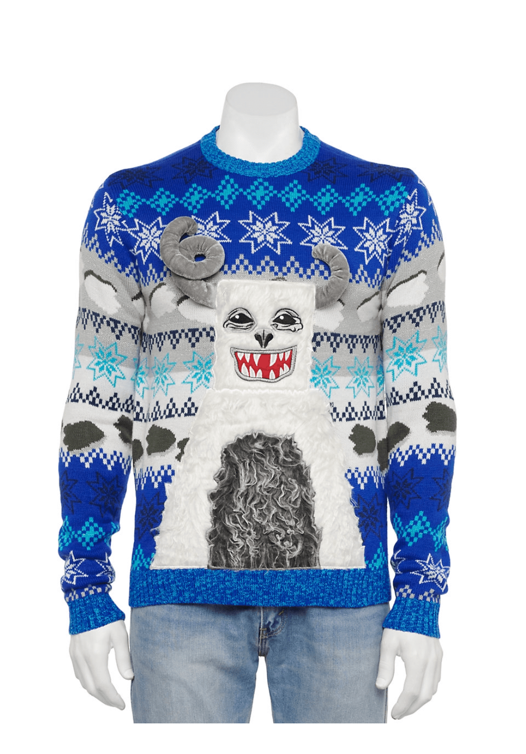 Celebrate Together Men's Ugly Christmas Sweater Yeti Heat Long Sleeve ...