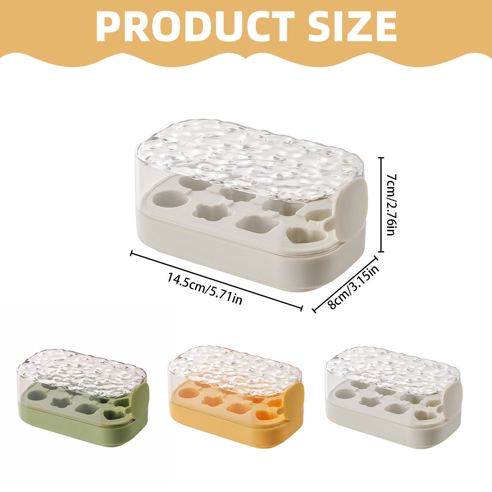 Celebrate Type Ice Grid Ice Cube Tray With Lid Maker For Easy Use Cover ...