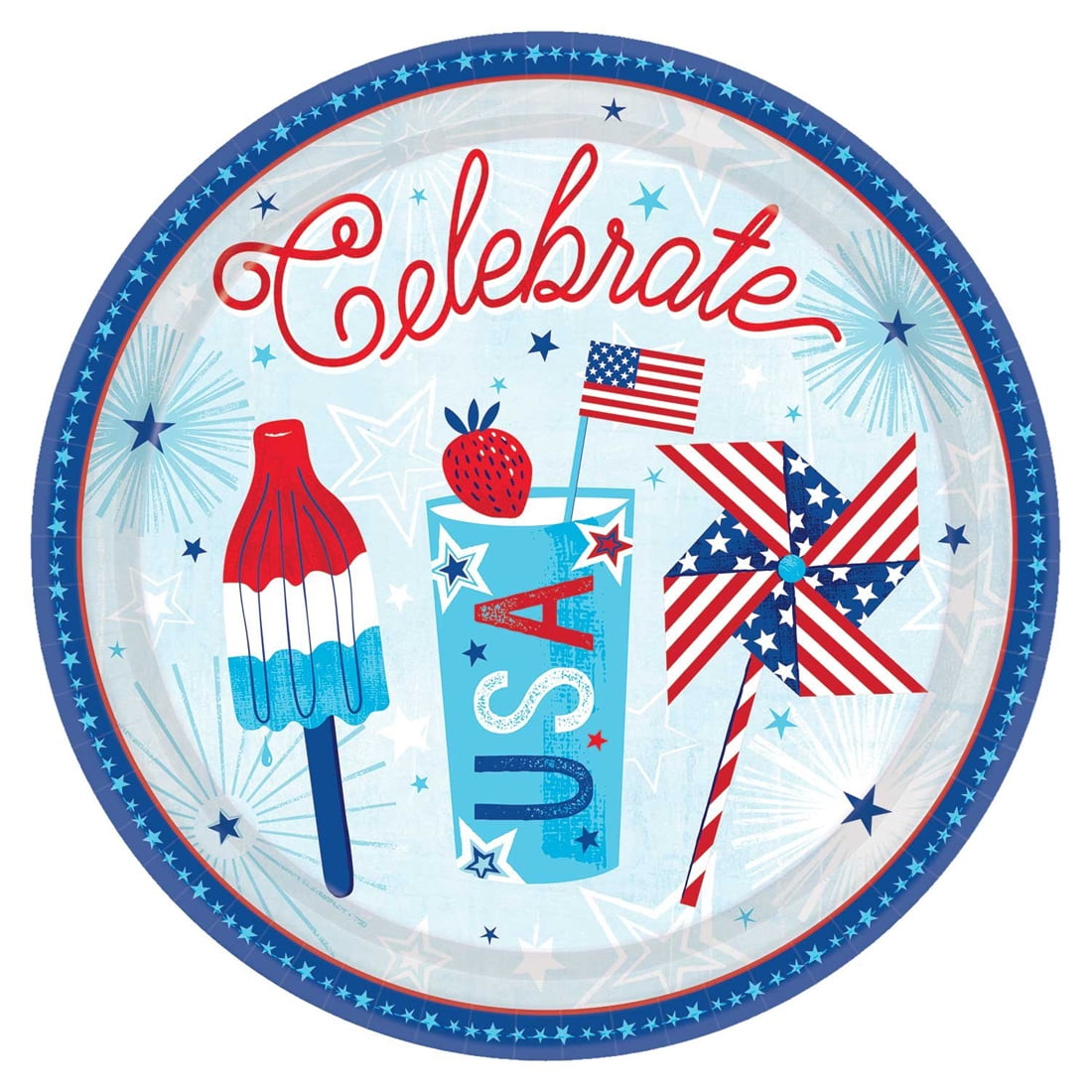 Celebrate USA Election July 4th Patriotic Theme Party 10.5" Paper ...