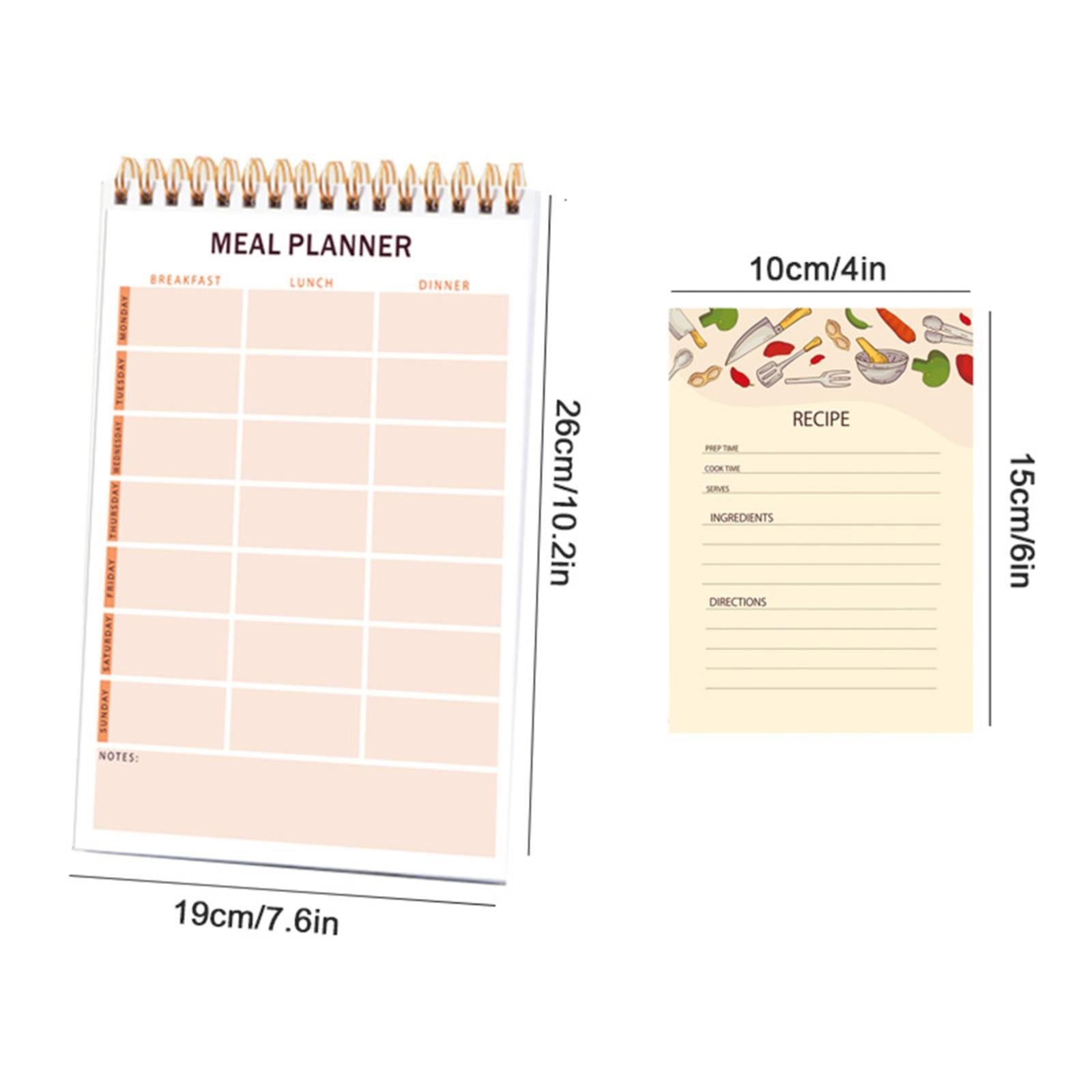 Celebrate Undated Tear Off Meal Planner Coil Book Meal Planner And ...