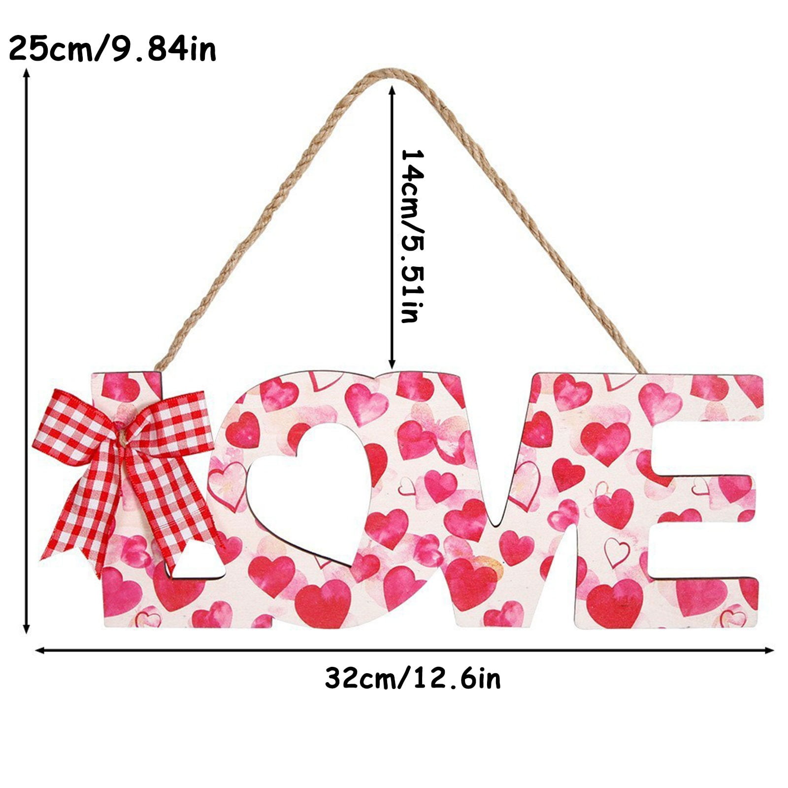 Celebrate Valentine'S Day Exclusive Wooden Heart "Love" Hanging Sign ...