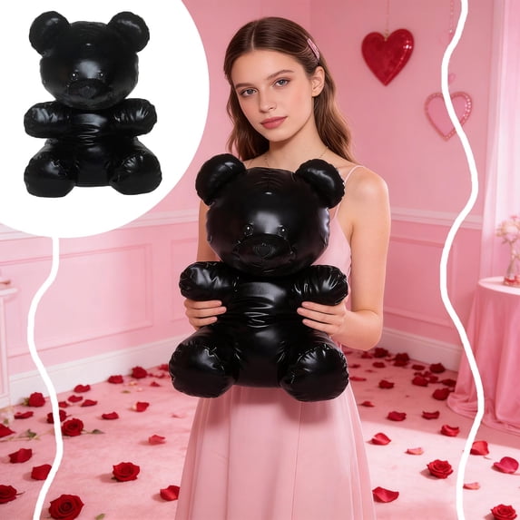 Celebrate Valentine's Day with Large Faux Leather Gummy Bear Plush Toys ...
