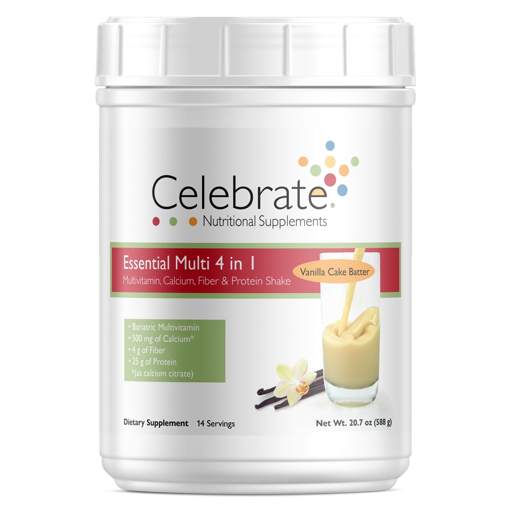 Celebrate Vitamins 4-in-1 Bariatric Multivitamin with Calcium Protein ...