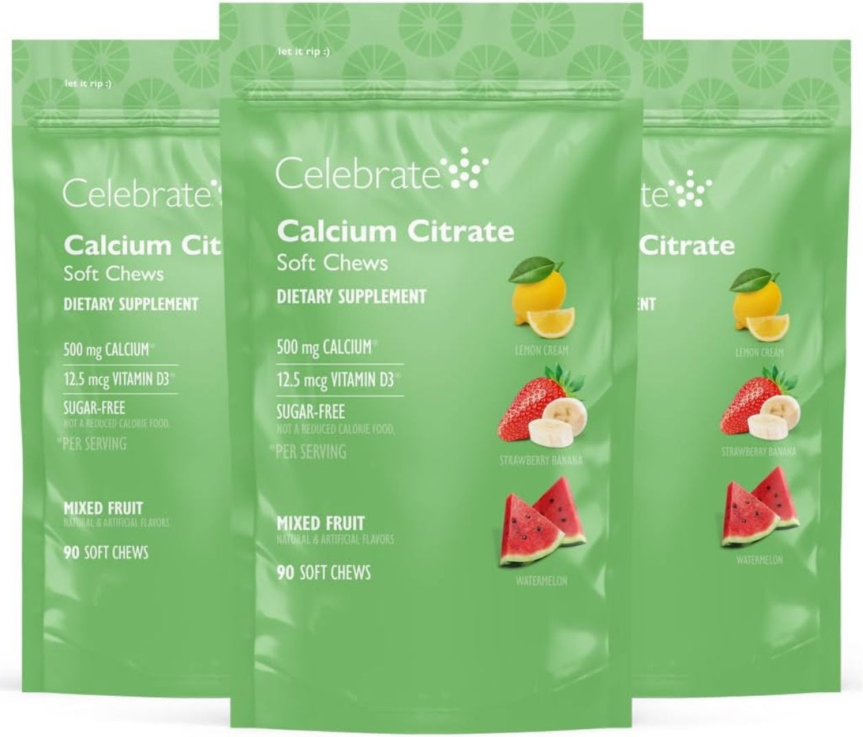 Celebrate Vitamins Bariatric 500mg Calcium Citrate Soft Chews with 500 ...