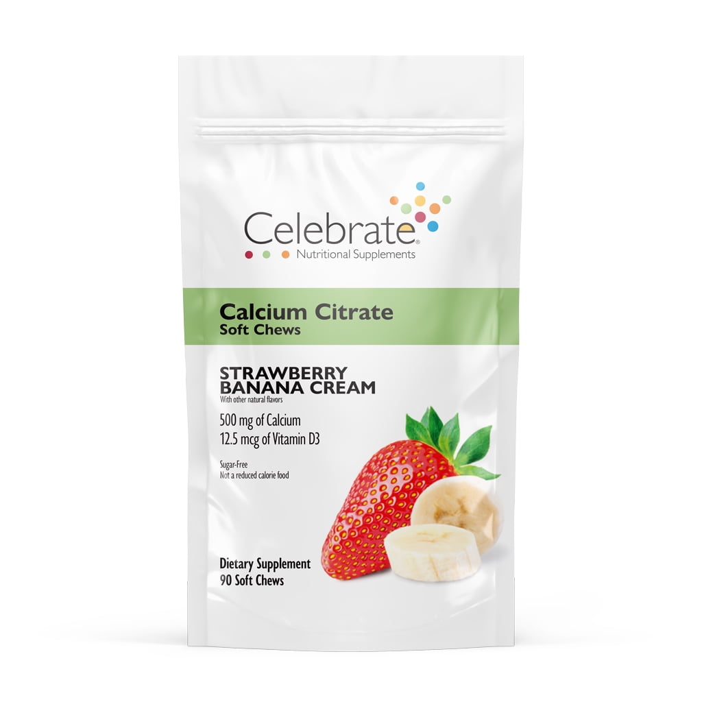 Celebrate Vitamins Bariatric Calcium Citrate Chews-500mg, Strawberry ...