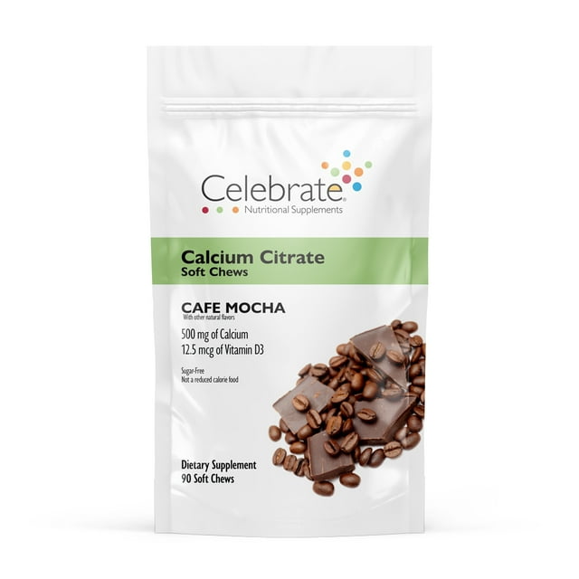 Celebrate Vitamins Calcium Chews, 500 mg Calcium Citrate with Vitamin D ...