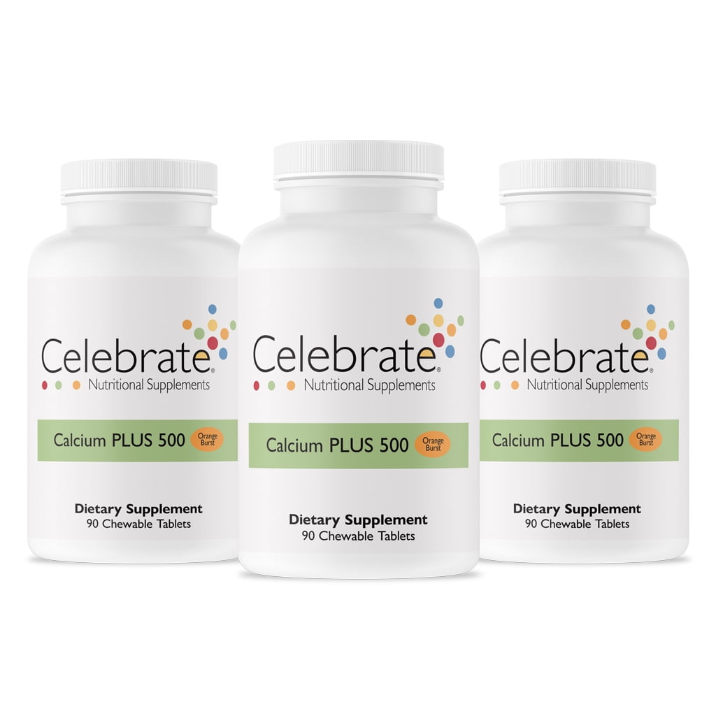 Celebrate Vitamins Calcium Plus 500 Chewable Tablets, 500 mg Calcium ...