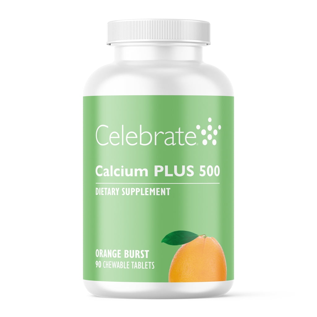 Celebrate Vitamins Calcium Plus 500 Chewable Tablets, 500 mg Calcium ...