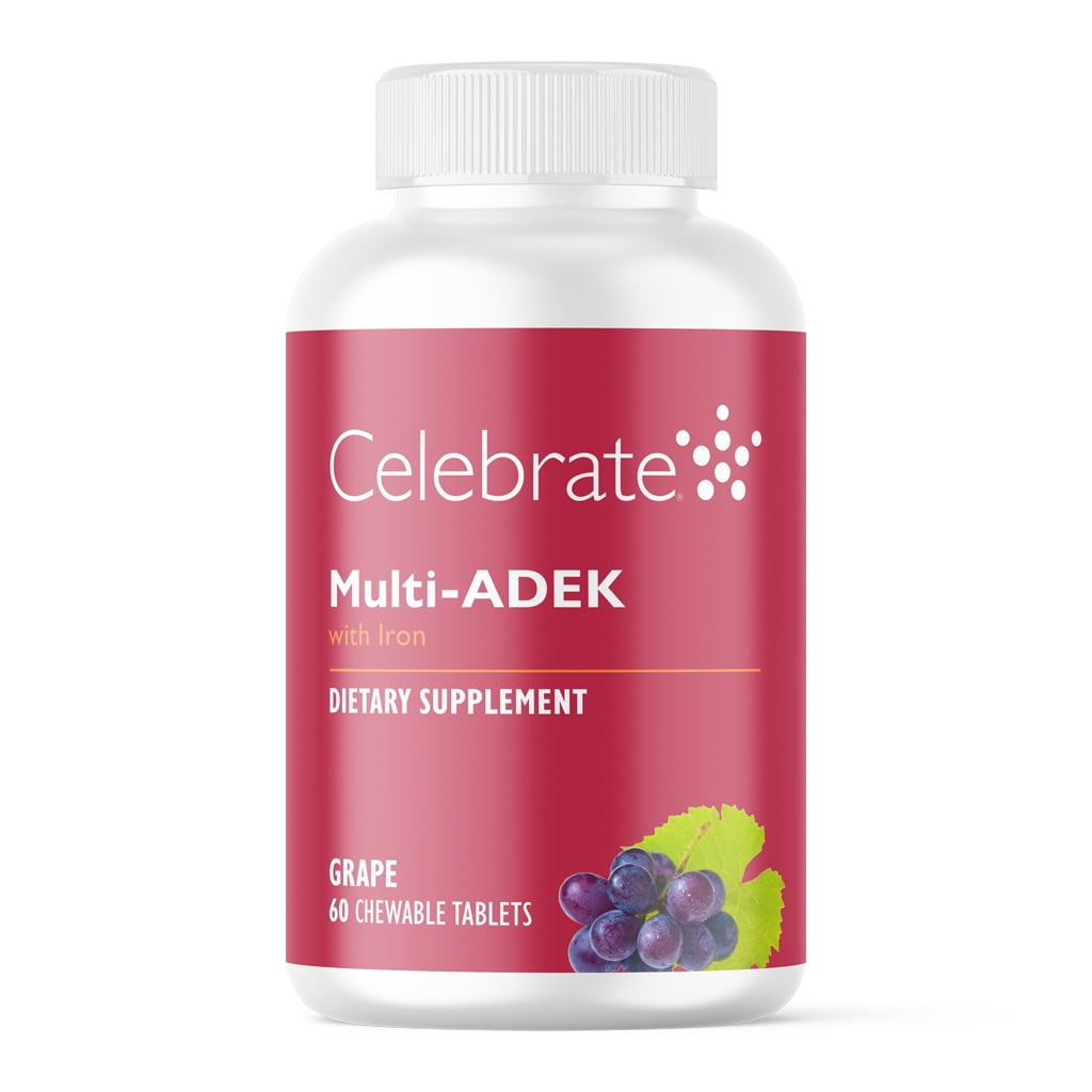 Celebrate Vitamins High ADEK Bariatric Multivitamin with Iron Chewables ...