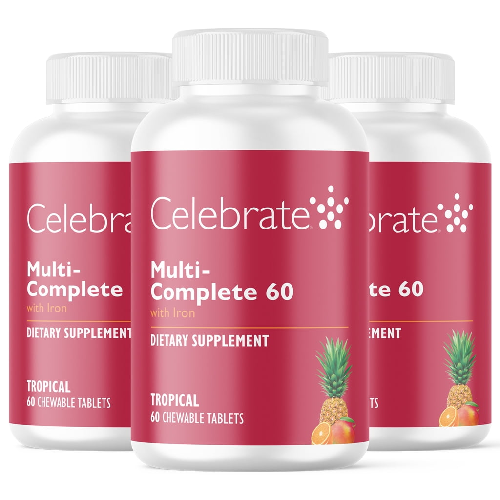 Celebrate Vitamins Multi-Complete 60 Bariatric Multivitamin with Iron ...