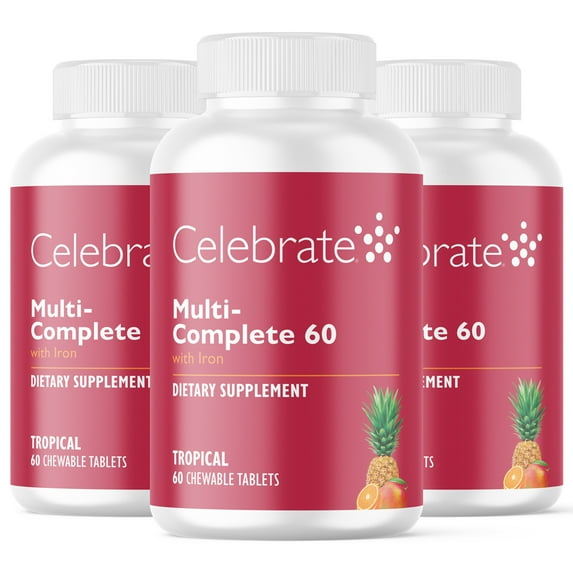 Celebrate Vitamins Multi-Complete 60 Bariatric Multivitamin with Iron ...