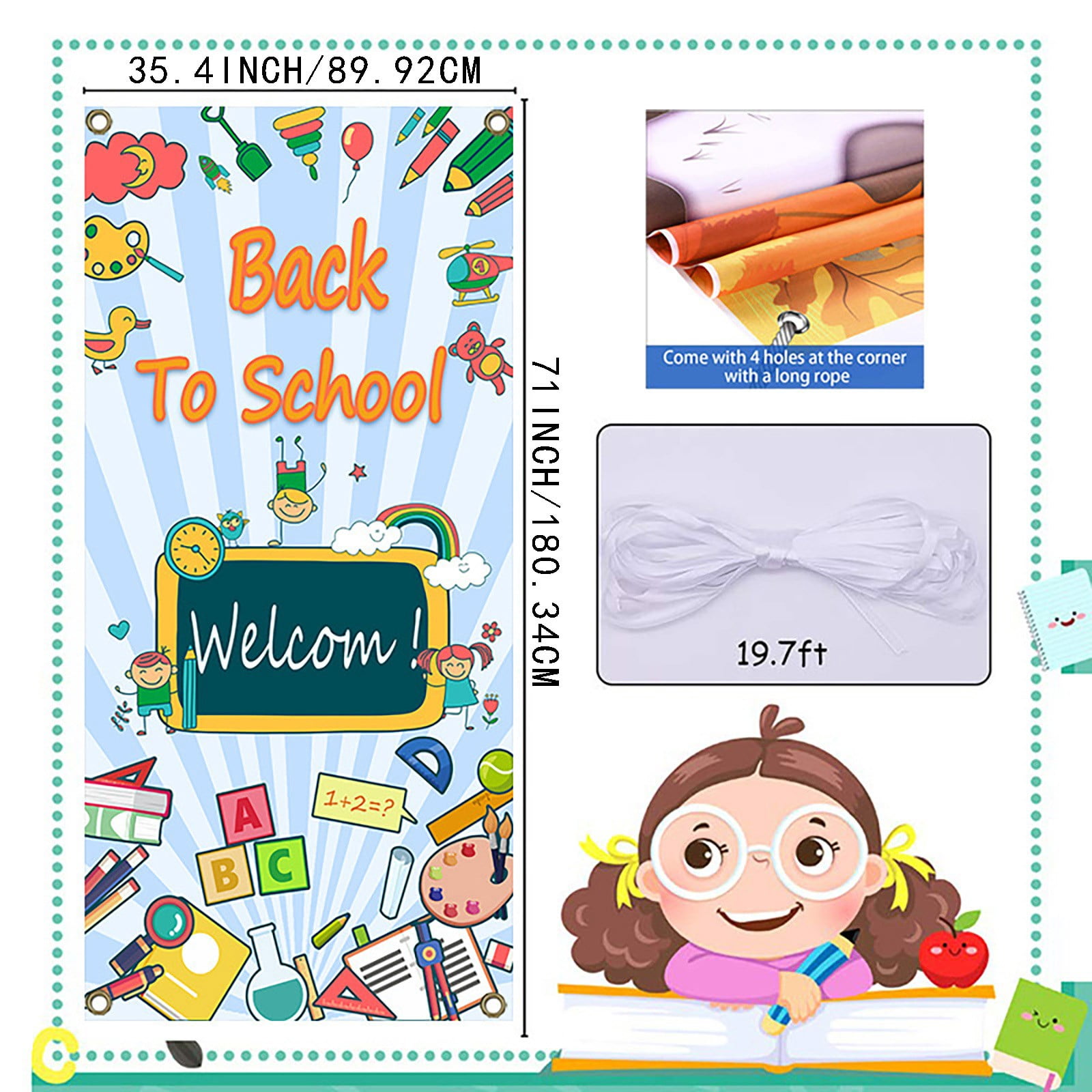 Celebrate Welcome Back To School Vertical Banner First Day Of School ...