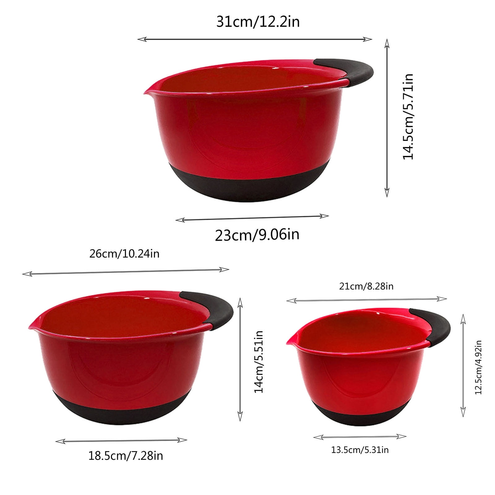 Celebrate Whip Basin Egg Beating Basin Basin Set Plastic Mixing Bowl ...