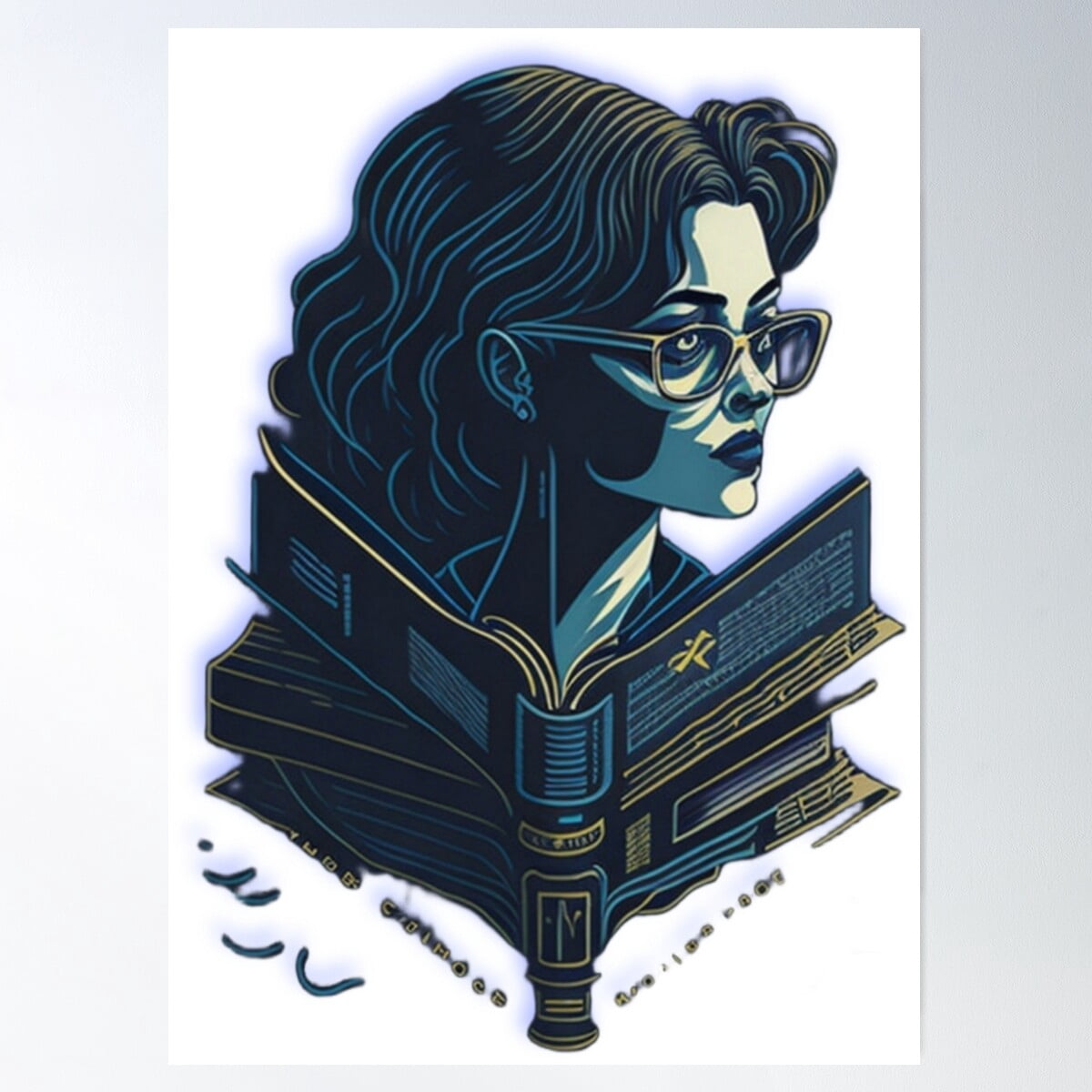 Celebrate Women'S Intellect And Love For Reading Poster Wall Art Modern ...