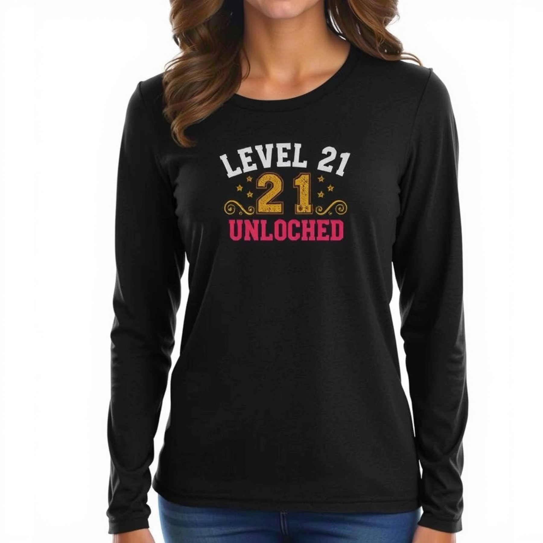 Celebrate Your 21st Birthday in Style with Our Fun "Level 21" Long ...
