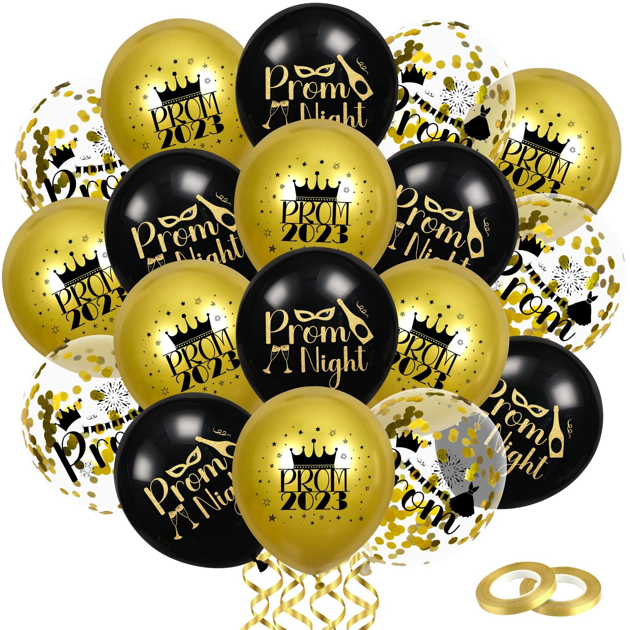 Celebrate Your Achievement with 42 Pcs Black and Gold Graduation ...