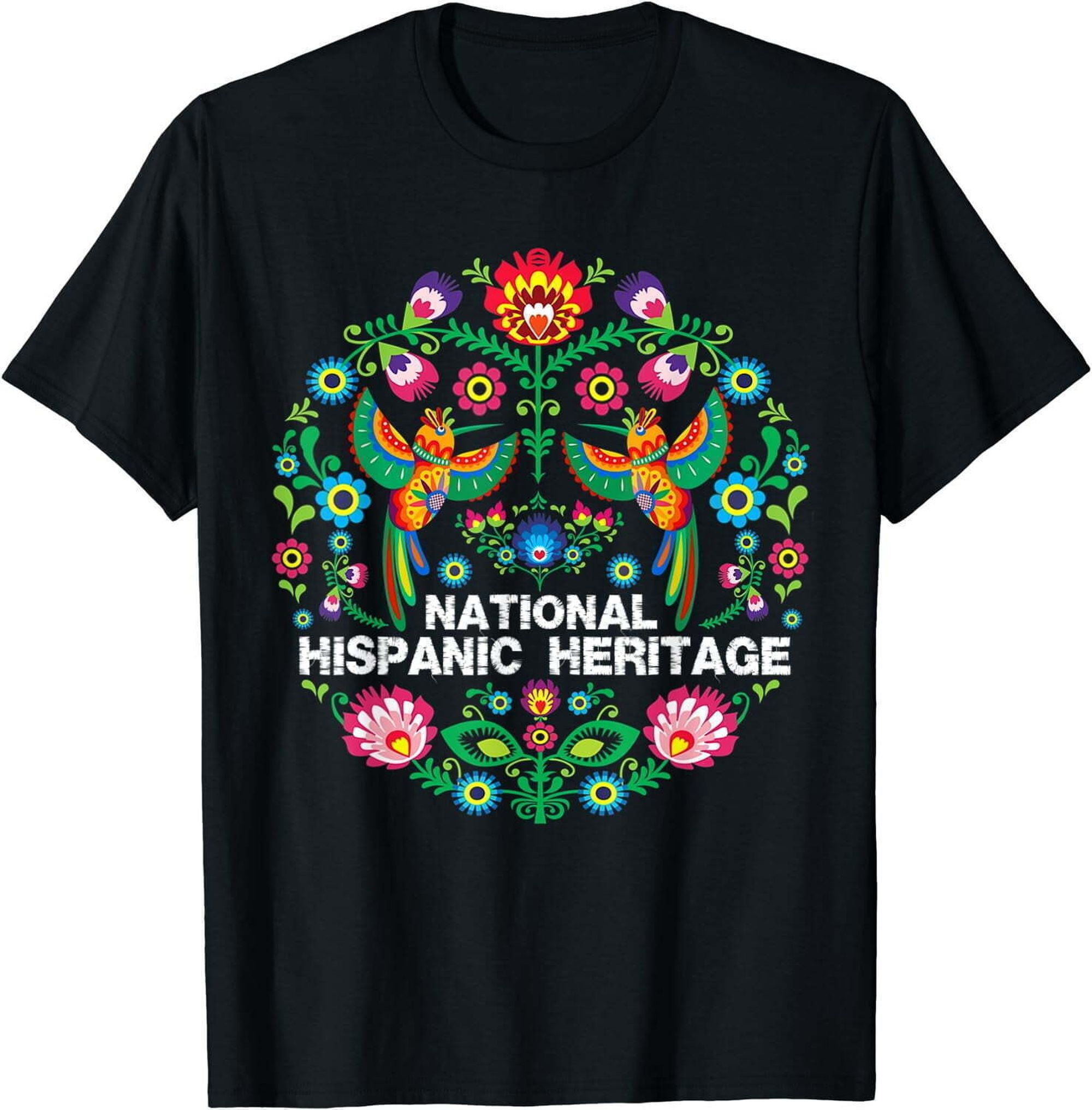 Celebrate Your Hispanic Roots in Style with Our Chic Black Tee - Size ...