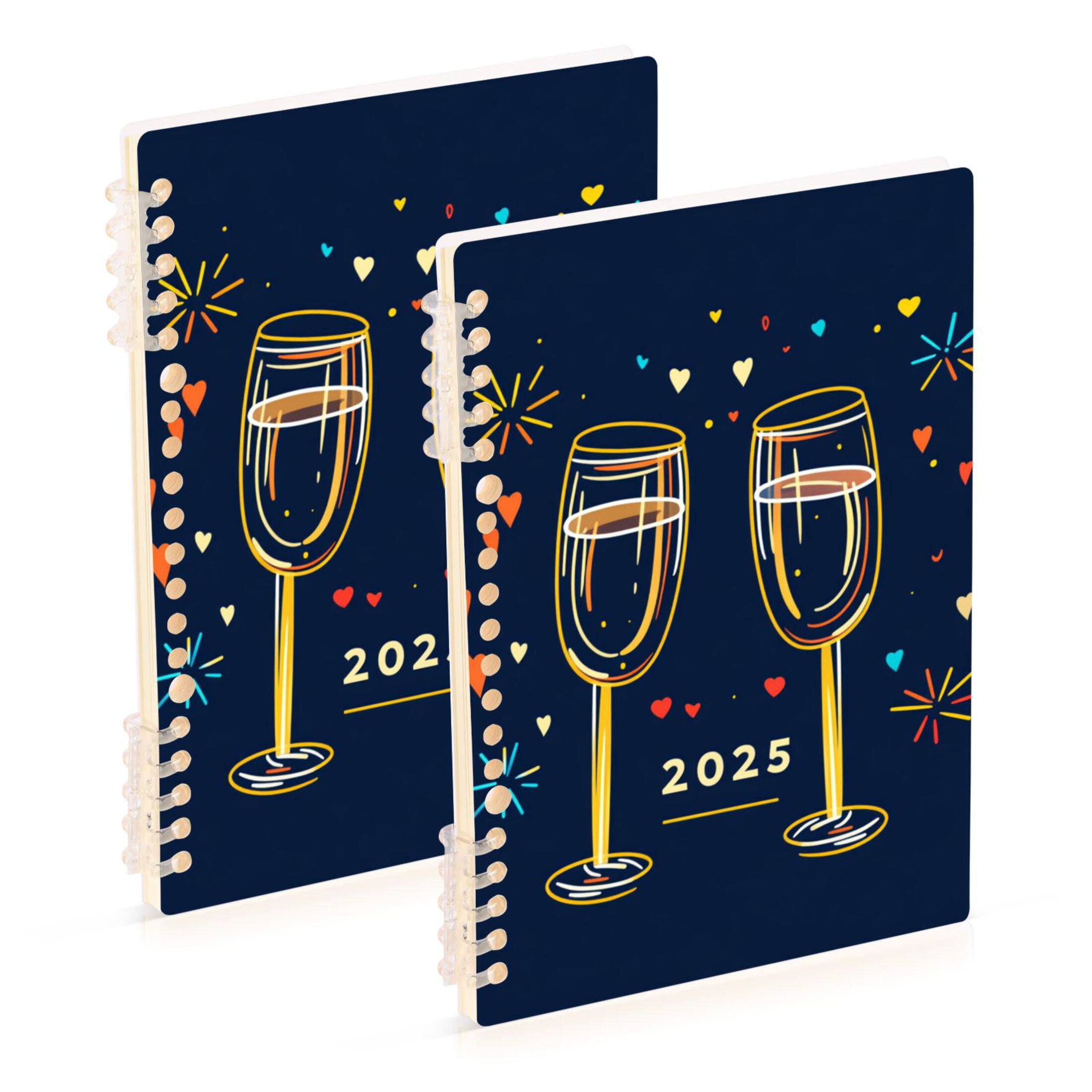 Celebrate for 2025 Hearts Fireworks Notebook Detachable Coil Notebook ...