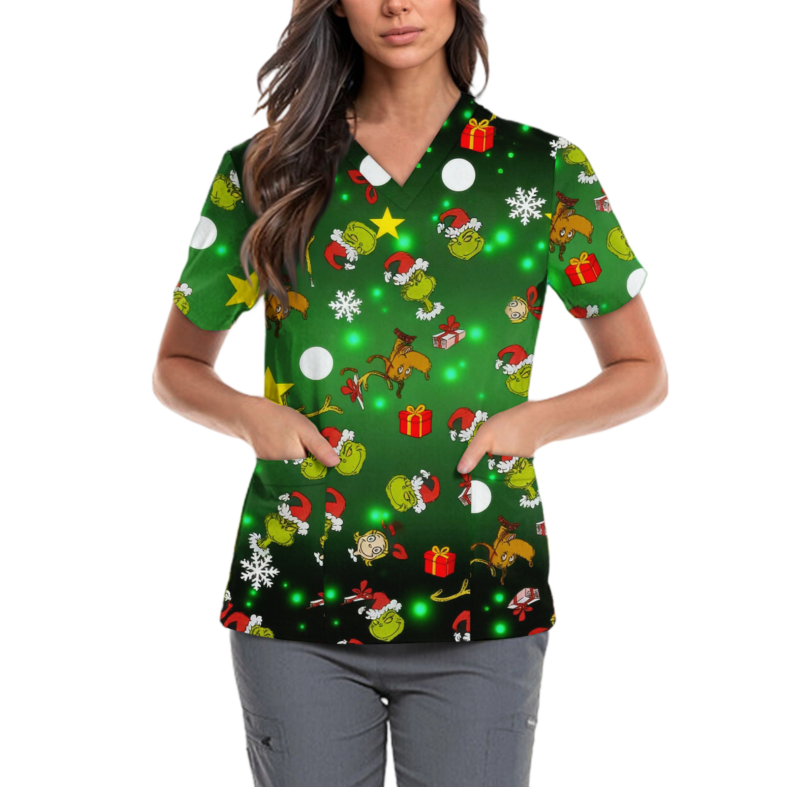 Celebrate in Style with Grínch Christmas Scrubs! A Complete Scrubs for ...