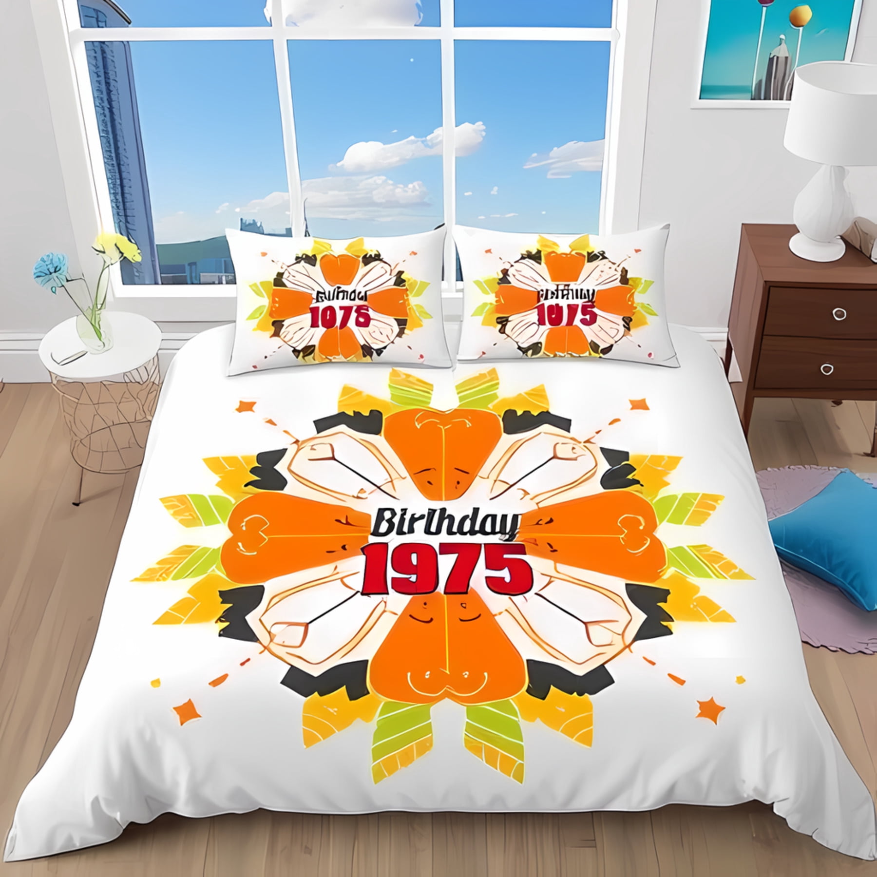 Celebrate in Style with Our 3-Piece Duvet Cover Set Featuring Bold ...