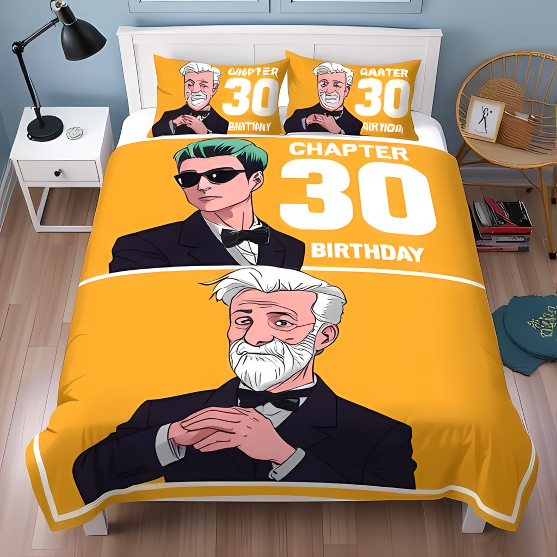 Celebrate in Style with Our 3-Piece Yellow Duvet Cover Set - Perfect ...