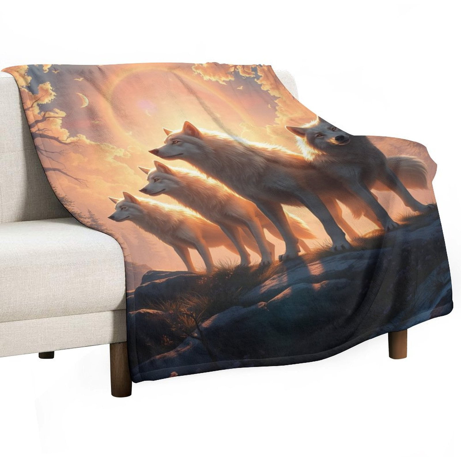 Celebrate with Wolves Blanket Picnic Blankets Warm Blanket Soft And ...