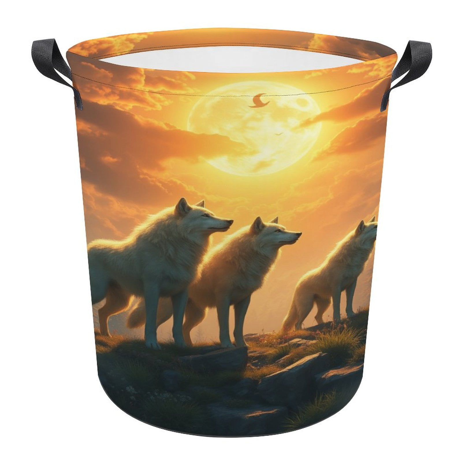 Celebrate with Wolves Laundry Basket Foldable Physical Culture Clothes ...