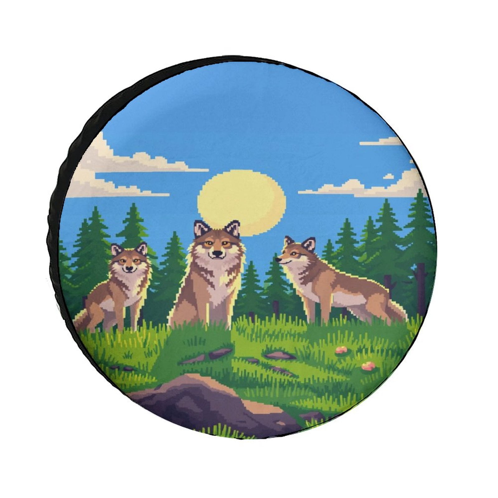 Celebrate with Wolves Spare Tire Cover Weatherproof Wheel Camper ...
