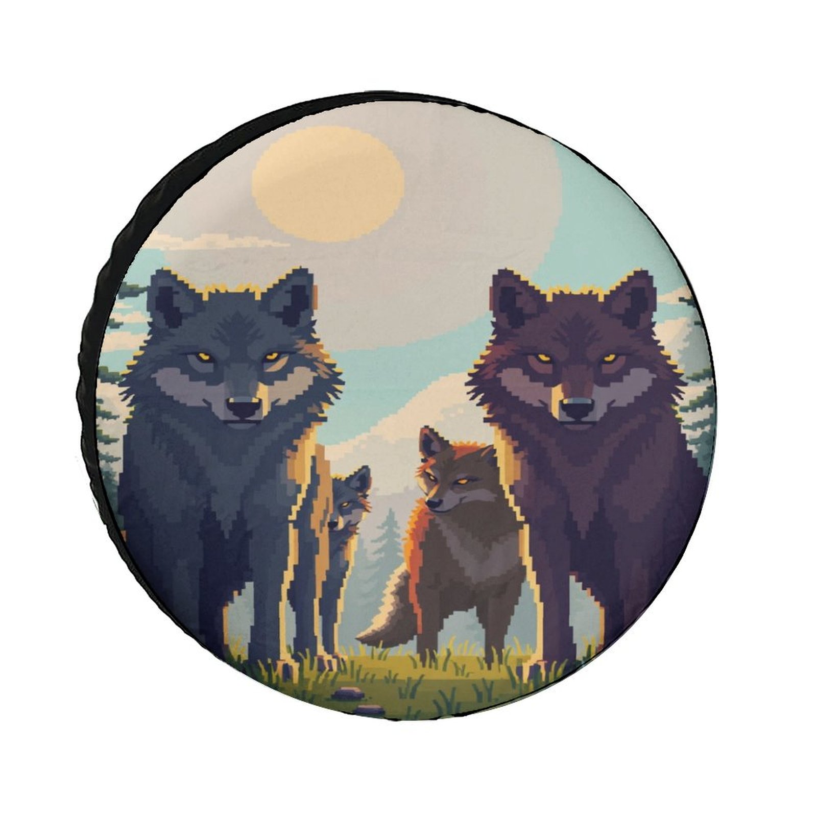 Celebrate with Wolves Spare Tire Cover Weatherproof Wheel Camper ...