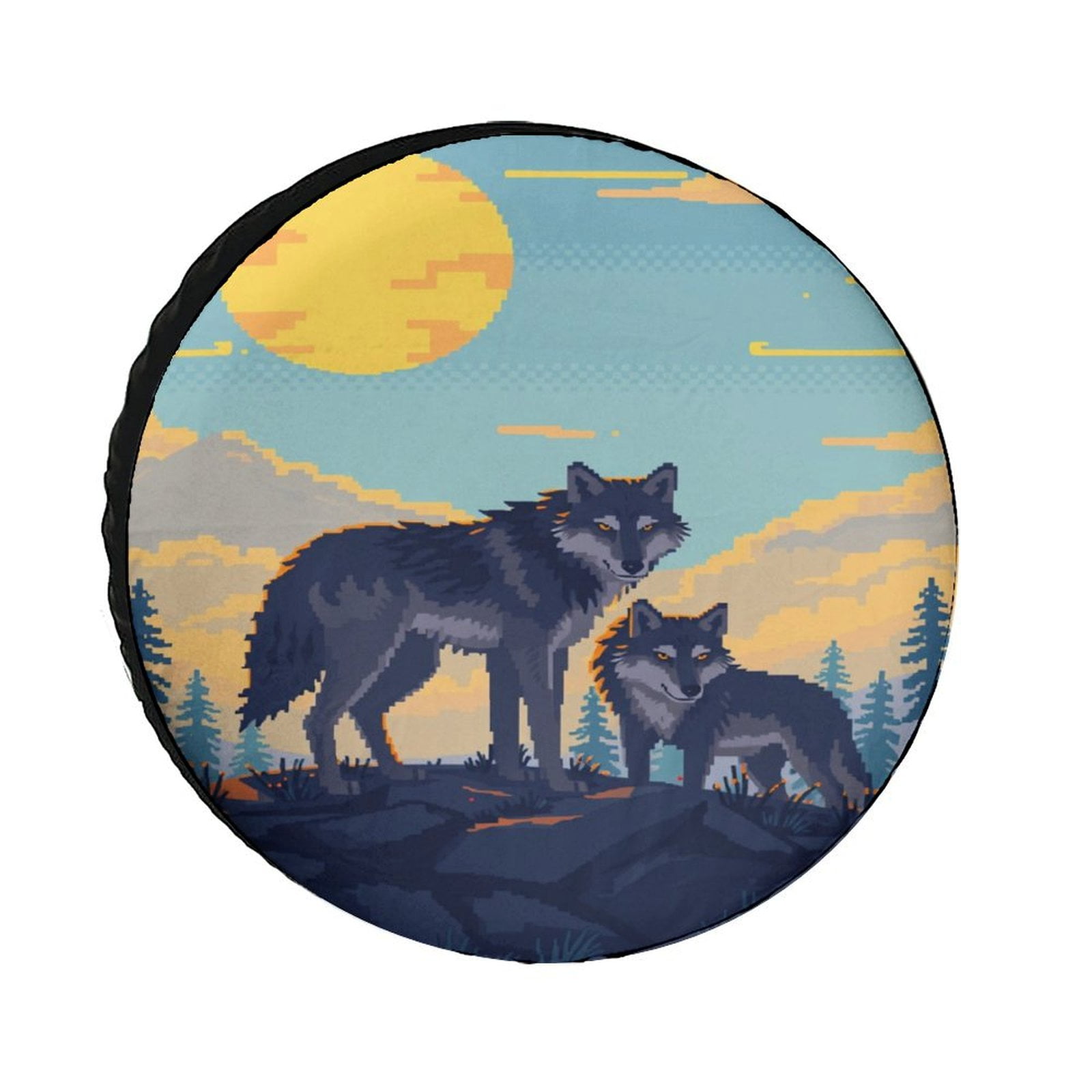 Celebrate with Wolves Spare Tire Cover Weatherproof Wheel Camper ...