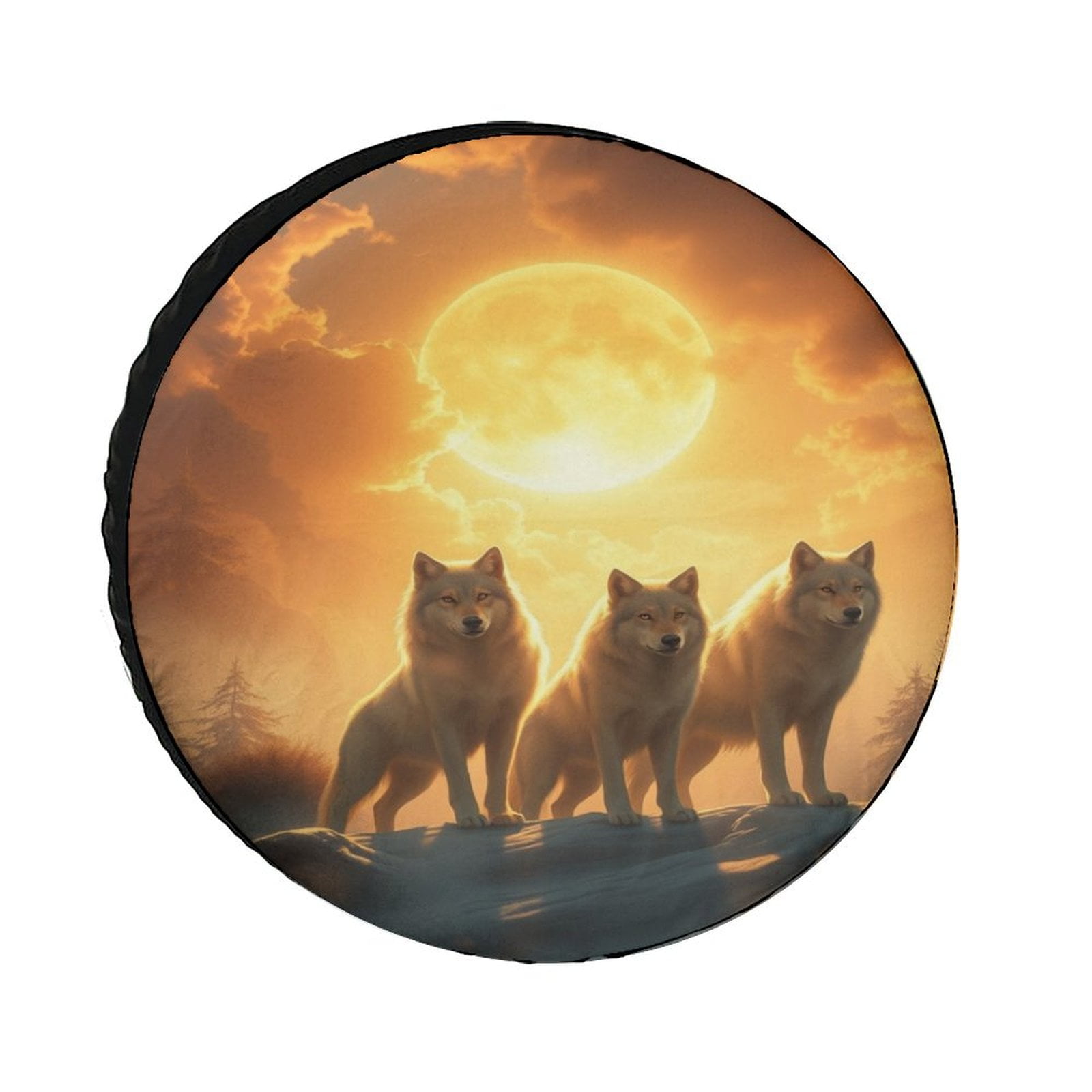 Celebrate with Wolves Spare Tire Cover Weatherproof Wheel Camper ...